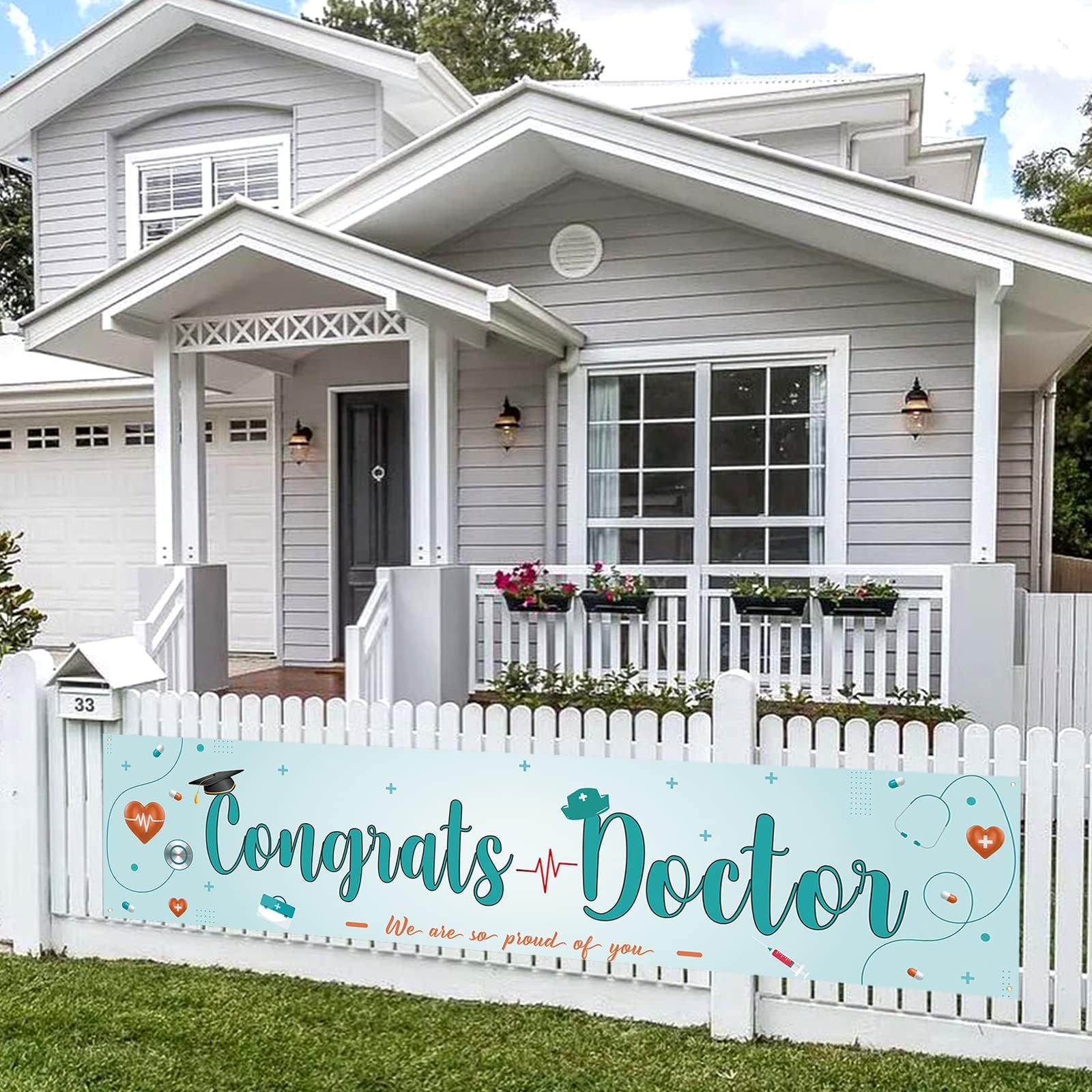 Amazon.com: Kimini-Ki Congrats Doctor Banner, 2024 Doctor Graduation ...