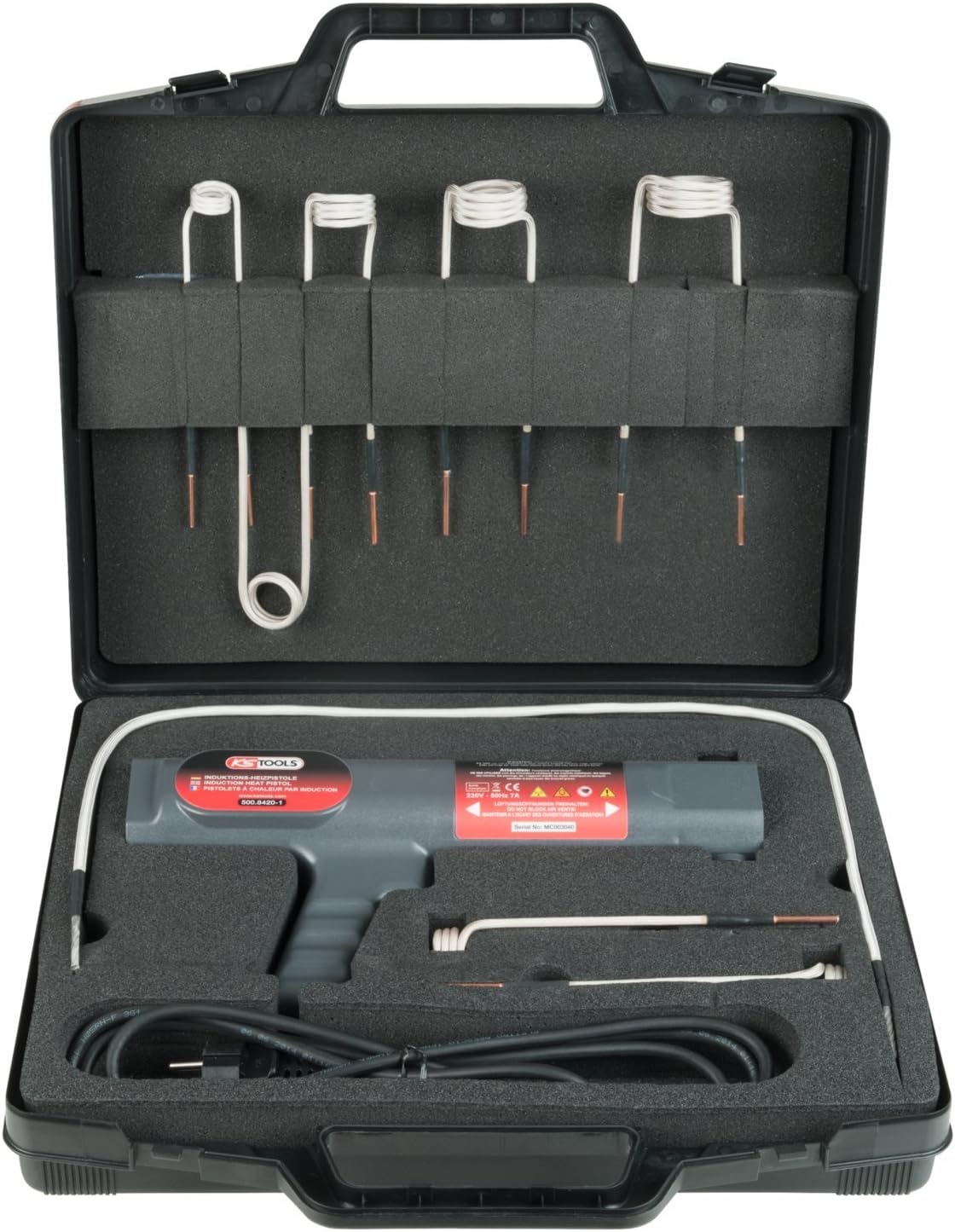 KS Tools 500.8430 Induction Heating Gun Set, 9 Pieces : Amazon.co.uk ...