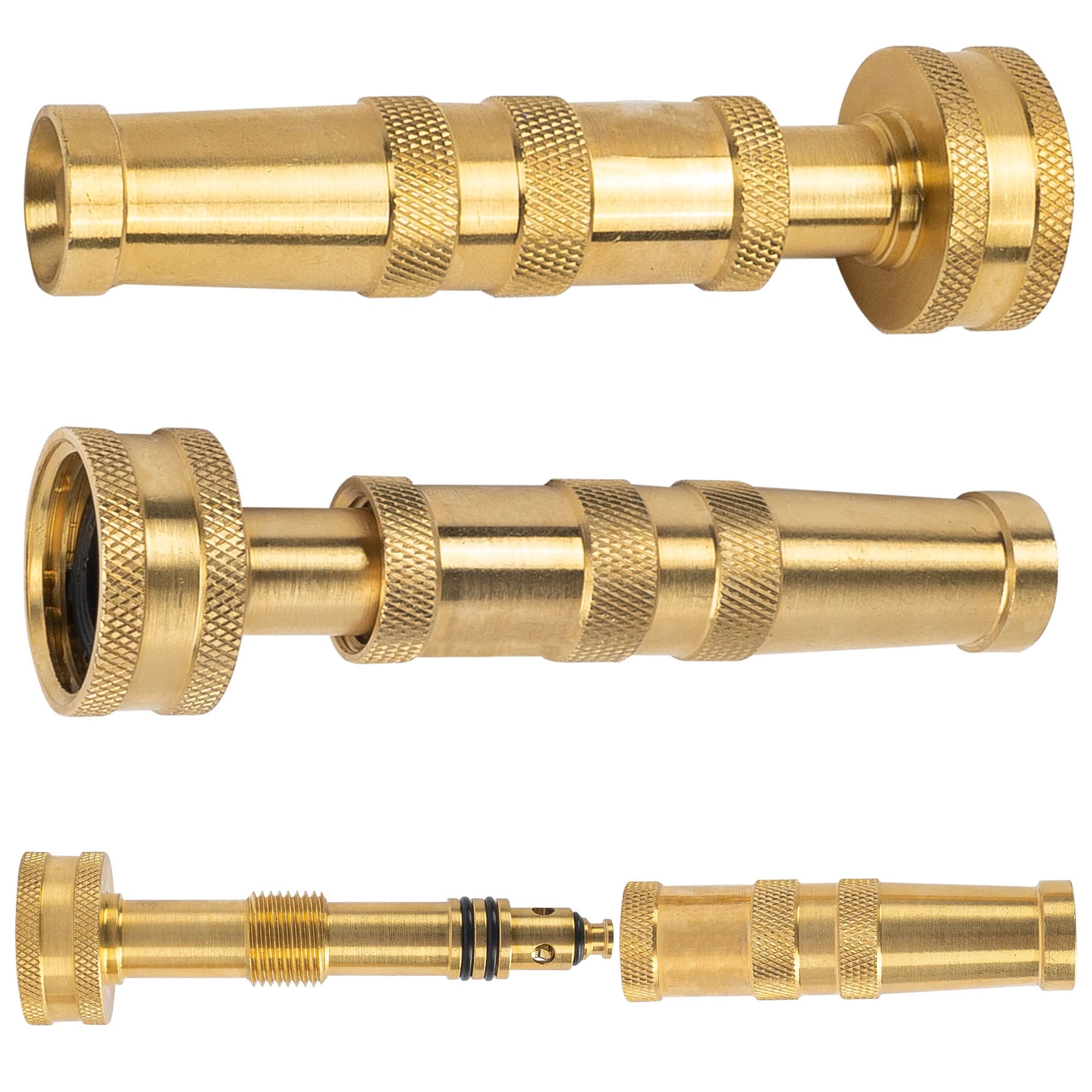Snapklik.com : Hourleey Adjustable Twist Hose Nozzle, 4 Heavy-Duty ...