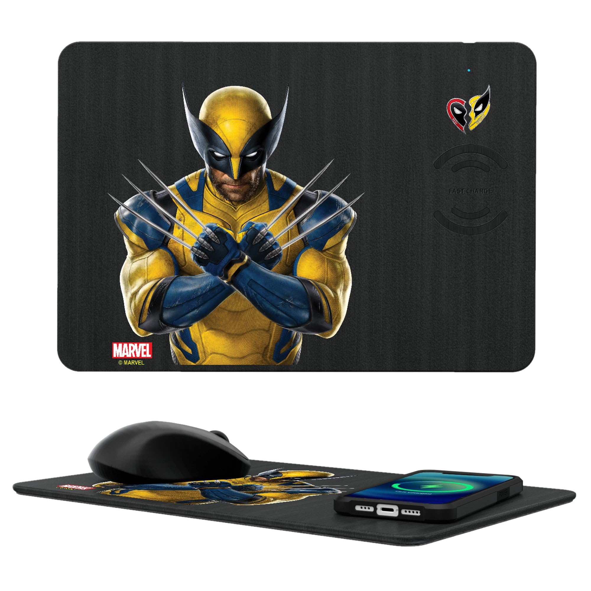 Amazon.com: Marvel Deadpool Wolverine Badge 15-Watt Wireless Charger ...