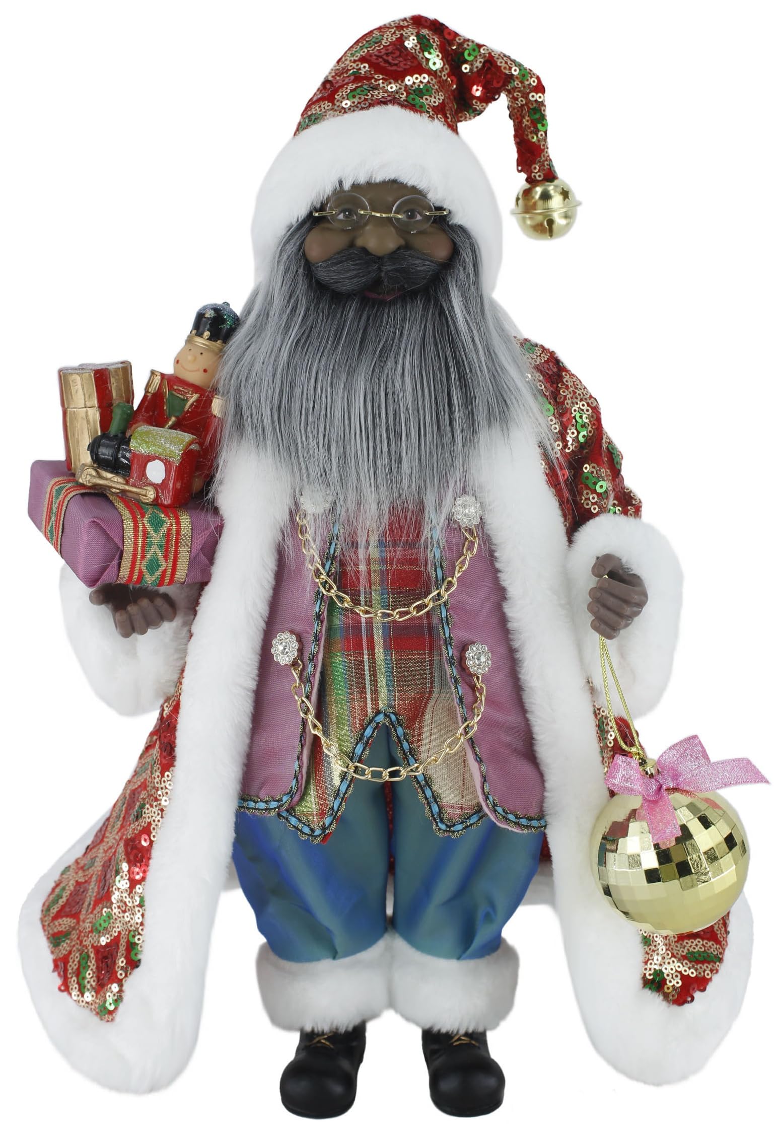 Amazon.com: Windy Hill Collection 16" Ethnic Red, Green & Purple Sequin ...