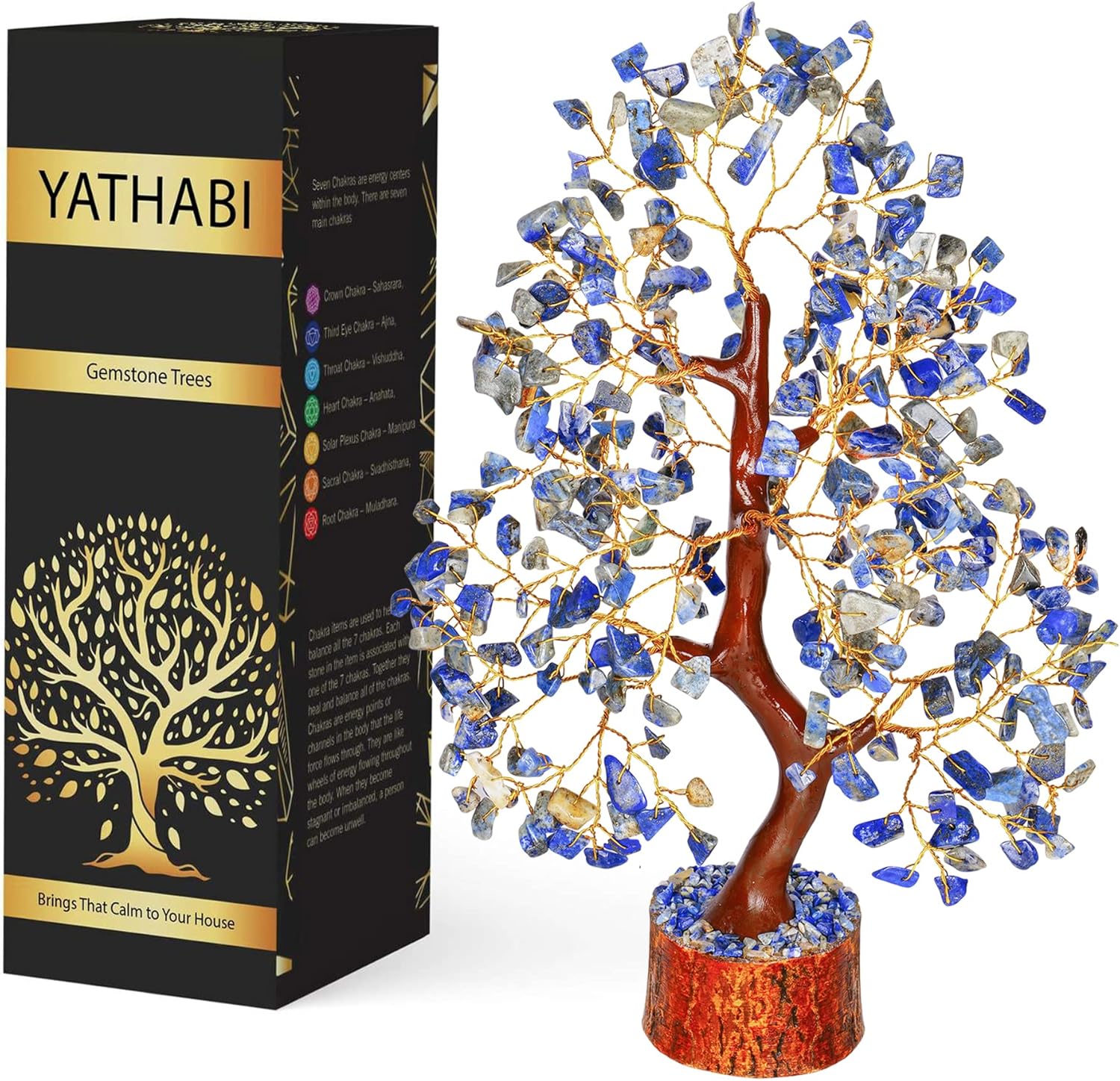 YATHABI Lapis Lazuli - Chakra Tree, Lapis Lazuli Tree, Lapis Gem ...