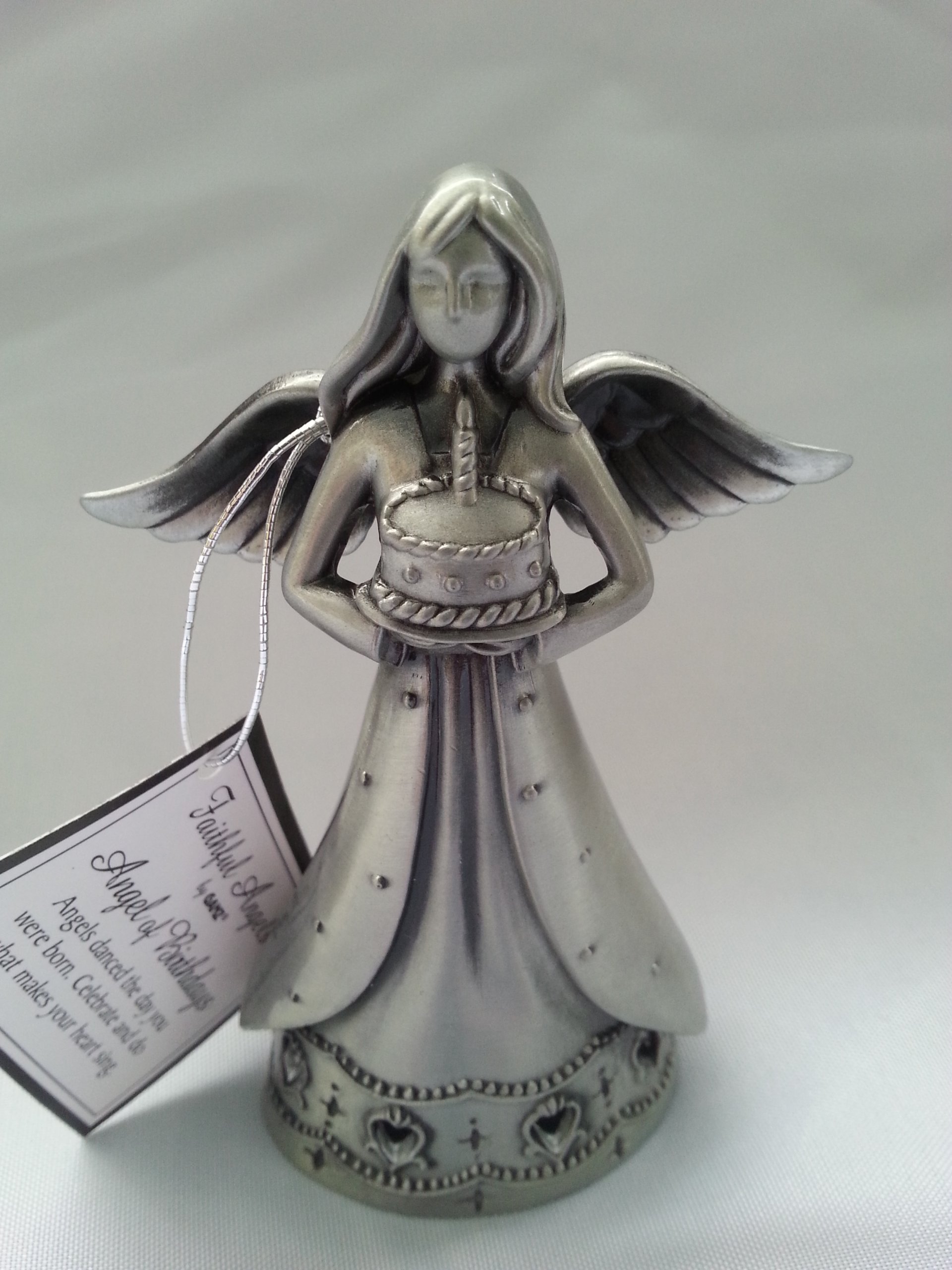 Amazon.com: Angel of Birthdays - Faithful Angels Pewter Angel Figurine ...