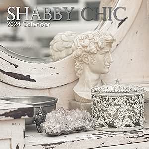 2024 Square Wall Calendar - Shabby Chic 12 x 12 Inch Monthly View, 16 ...