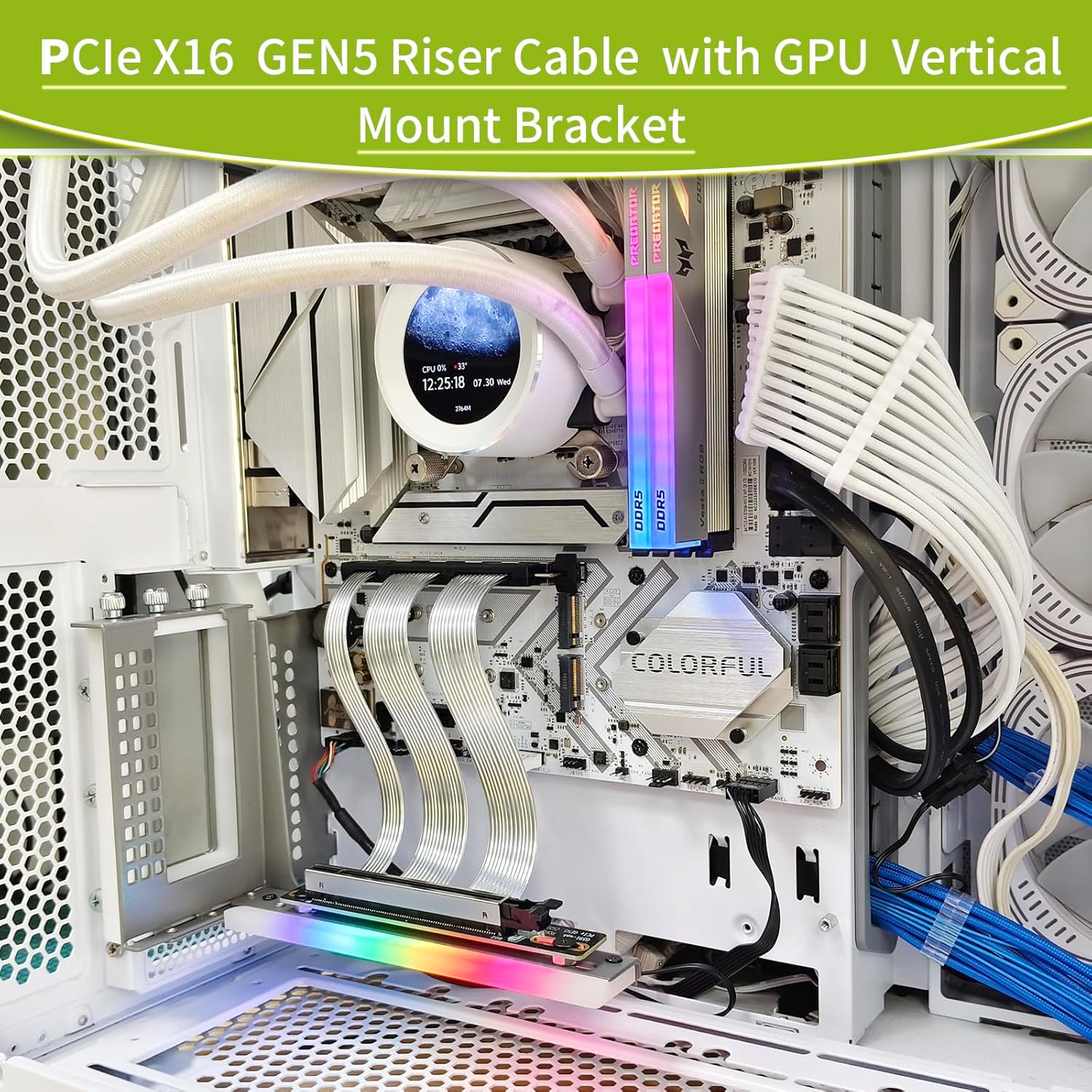 PCIe 5.0 X16 Riser Cable GPU Extension Cable GEN5 Sri Lanka | Ubuy