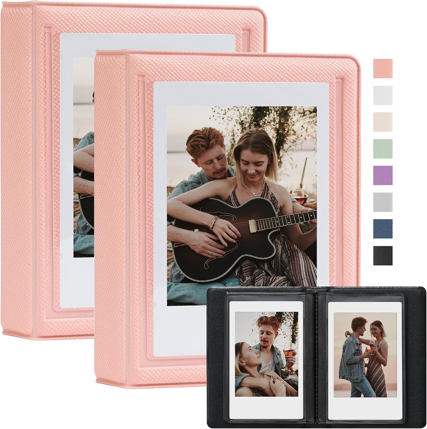Amazon.com: Dawnhua 2 Pack Instax Mini Photo Album Plastic Customizable ...