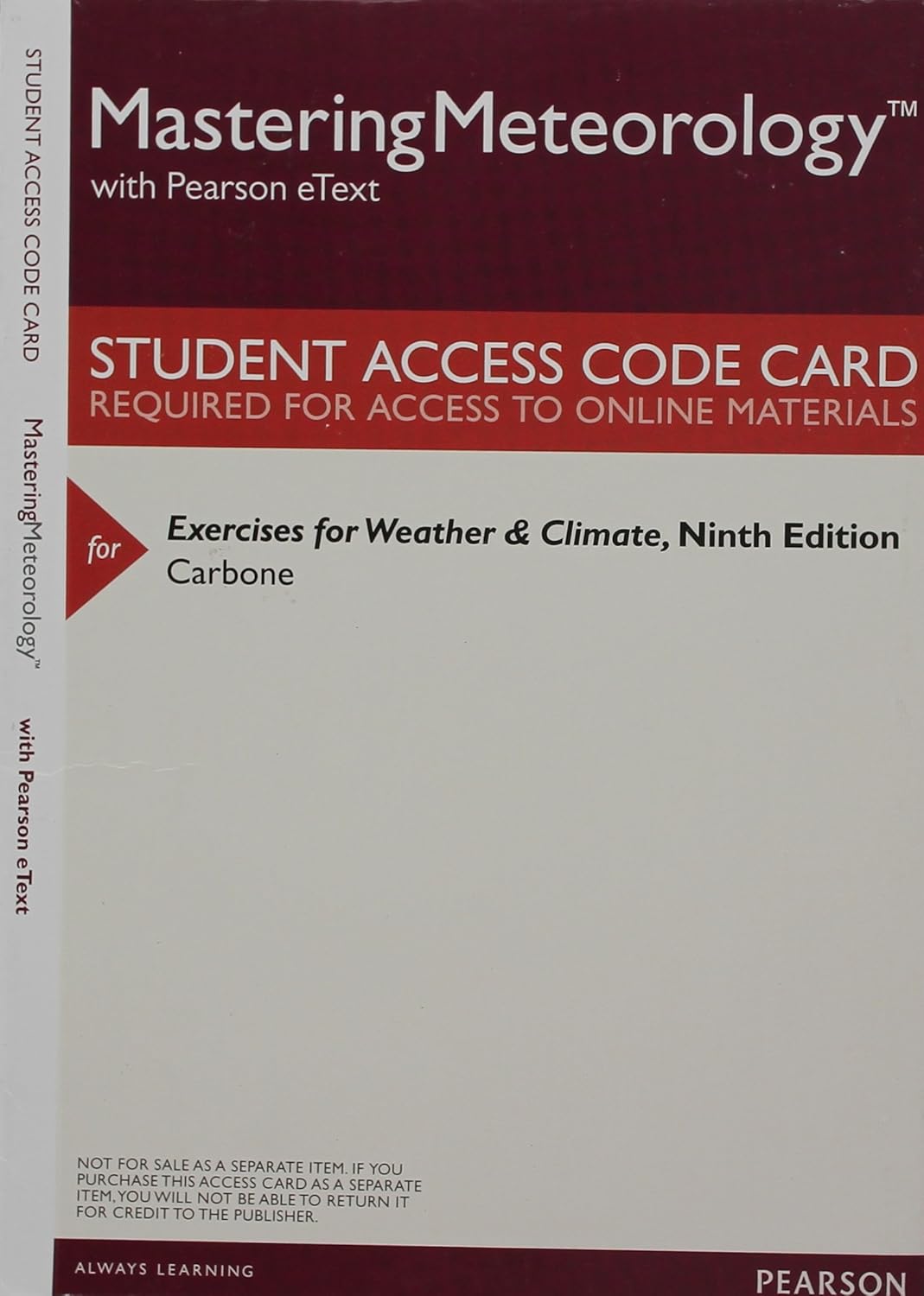 Mastering Meteorology with eText - ValuePack Access Card - for ...