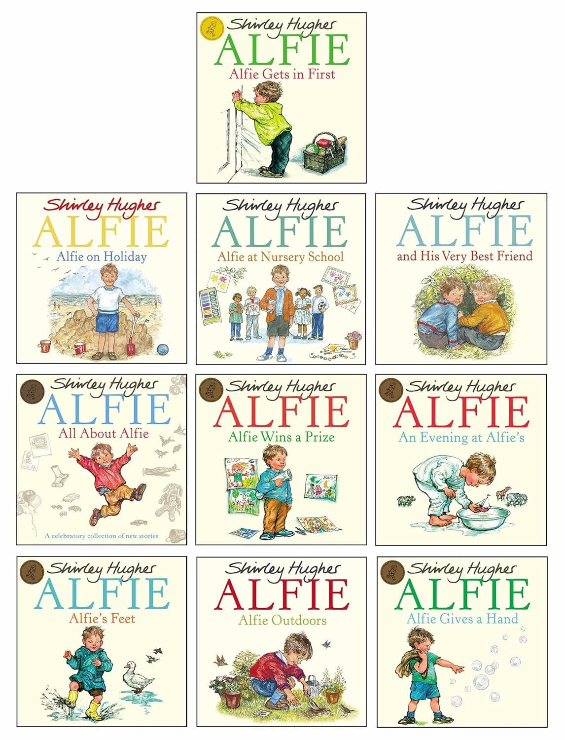 Alfie Series By Shirley Hughes 10 Books Collection Set (Alfie Gets in ...