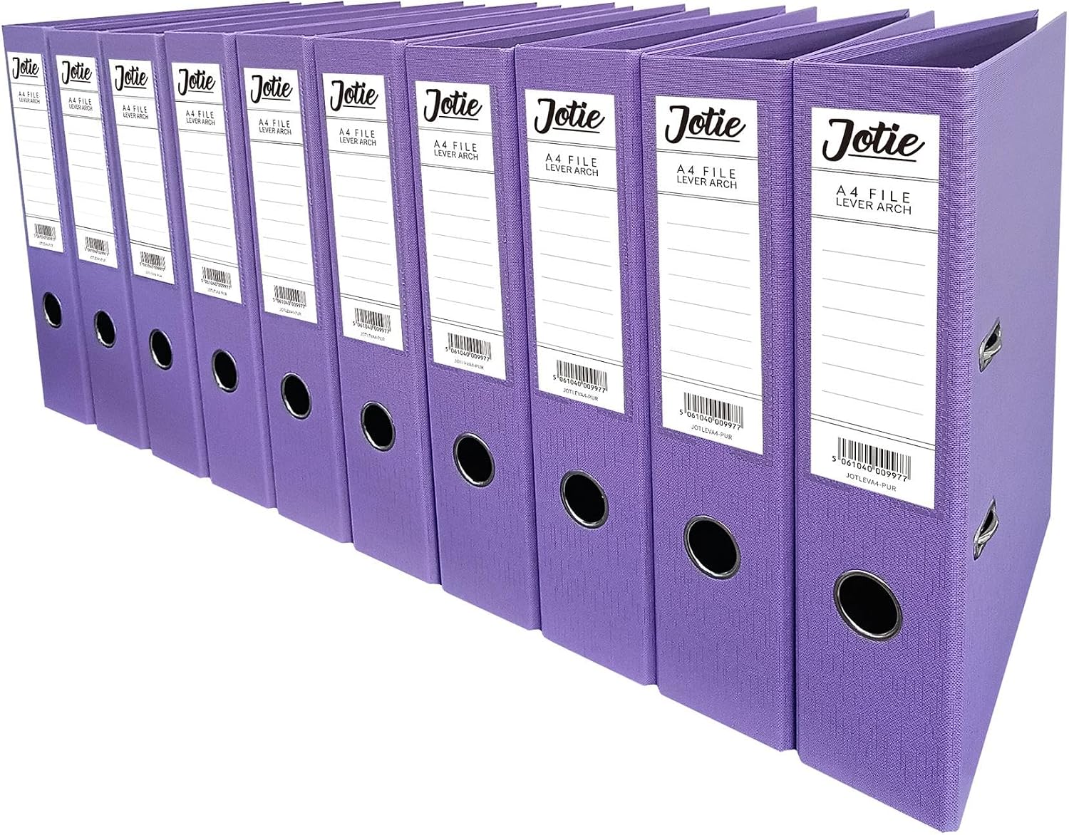 Set of 10 Purple A4 Lever Arch Files for Paperwork A4 Folders with 70mm ...