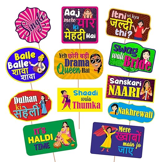 Party Propz Haldi Decoration Items For Marriage - Set Of 12Pcs Marriage ...