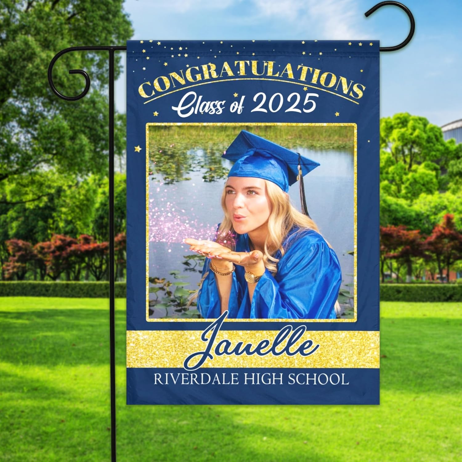 Amazon.com : Personalized Graduation Garden Flag Gifts Custom Class of ...