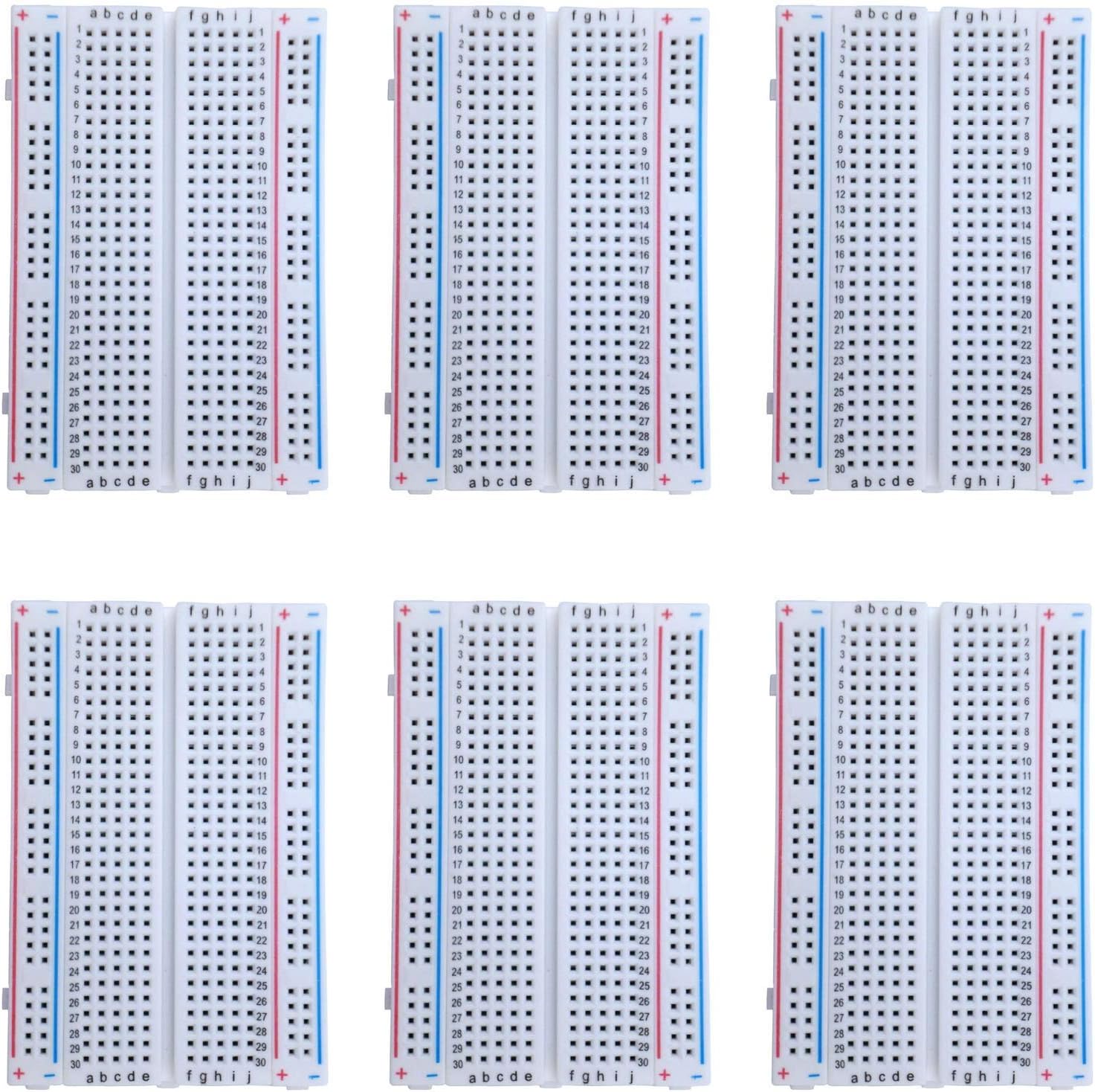 DEYUE breadboard Set Prototype Board - 6 PCS 400 Pin Solderless Board ...