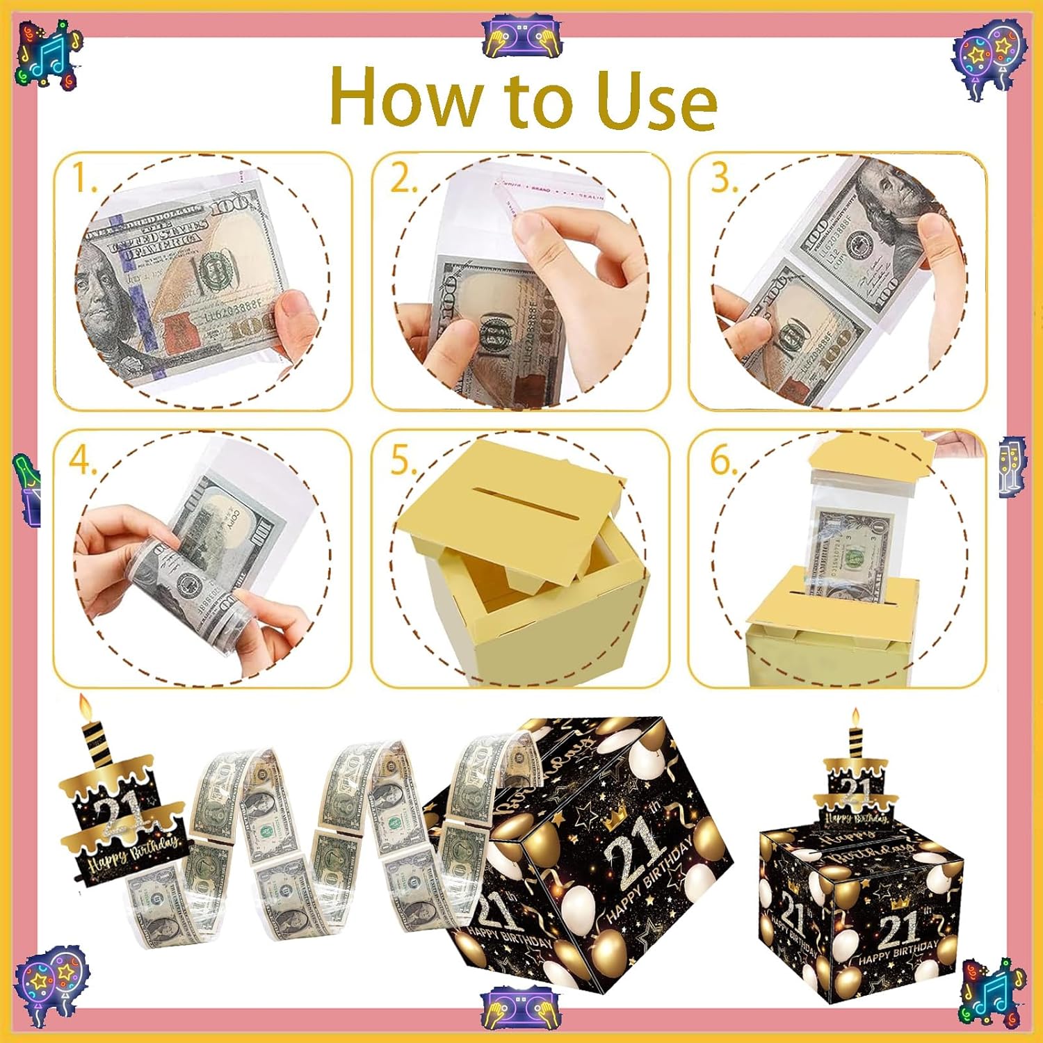 Rxwstt Birthday Box for Cash Gift, Money Roll Gift Nepal | Ubuy