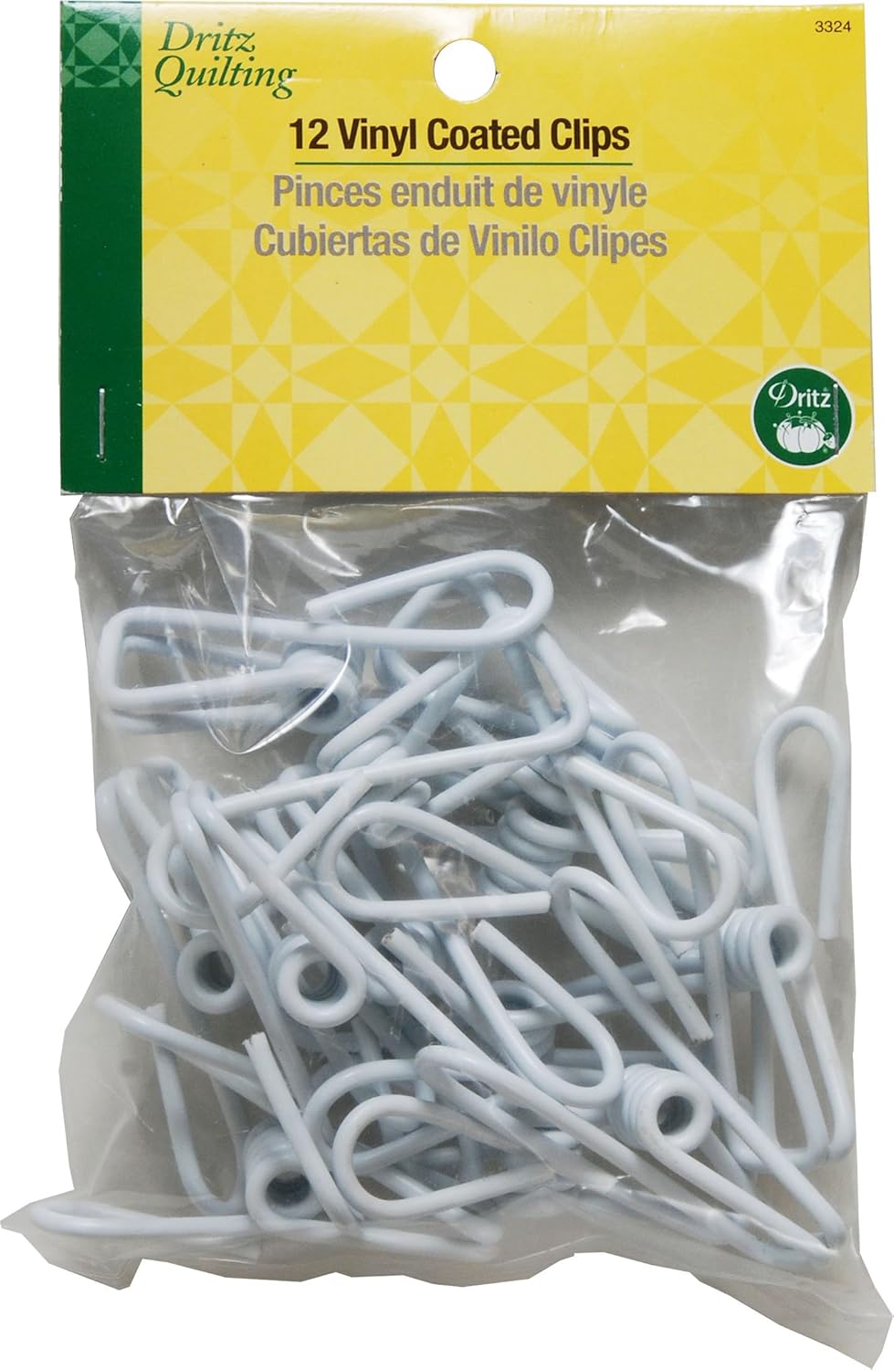 Amazon.com: Dritz 3324 Vinyl Coated Clips (12-Count) : Home & Kitchen