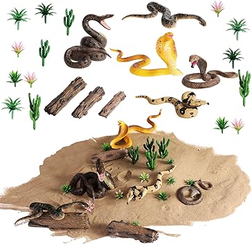 Amazon.com: Sratte 26 Pcs Realistic Snake Figurines Toys Plastic ...