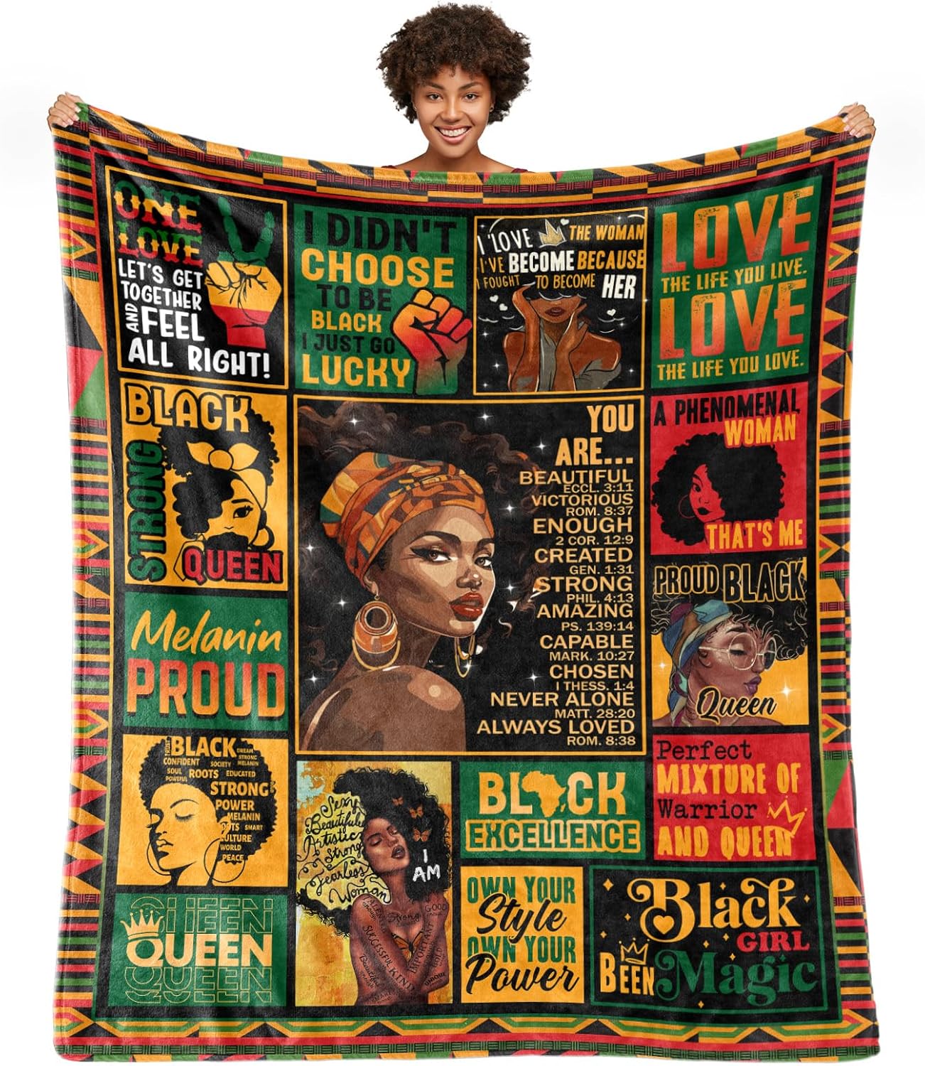 Amazon.com: OIIJZzy African American Blankets for Women, African Throw ...