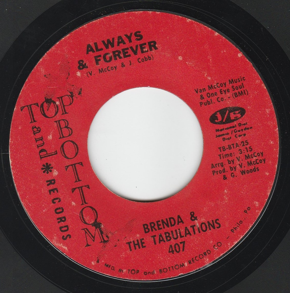 Brenda & The Tabulations - 45vinylrecord Always & Forever/Right On The ...