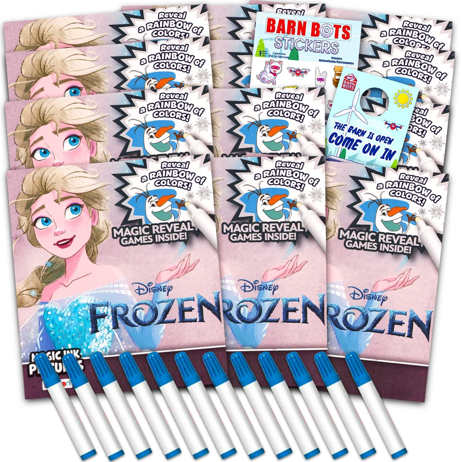 Amazon.com: Disney Frozen Imagine Ink Coloring Book Set for Kids - 12 ...