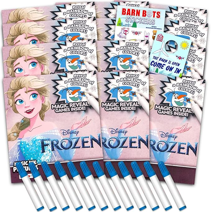 Amazon.com: Disney Frozen Imagine Ink Coloring Book Set for Kids - 12 ...