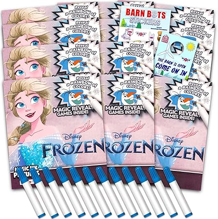 Amazon.com: Disney Frozen Imagine Ink Coloring Book Set for Kids - 12 ...