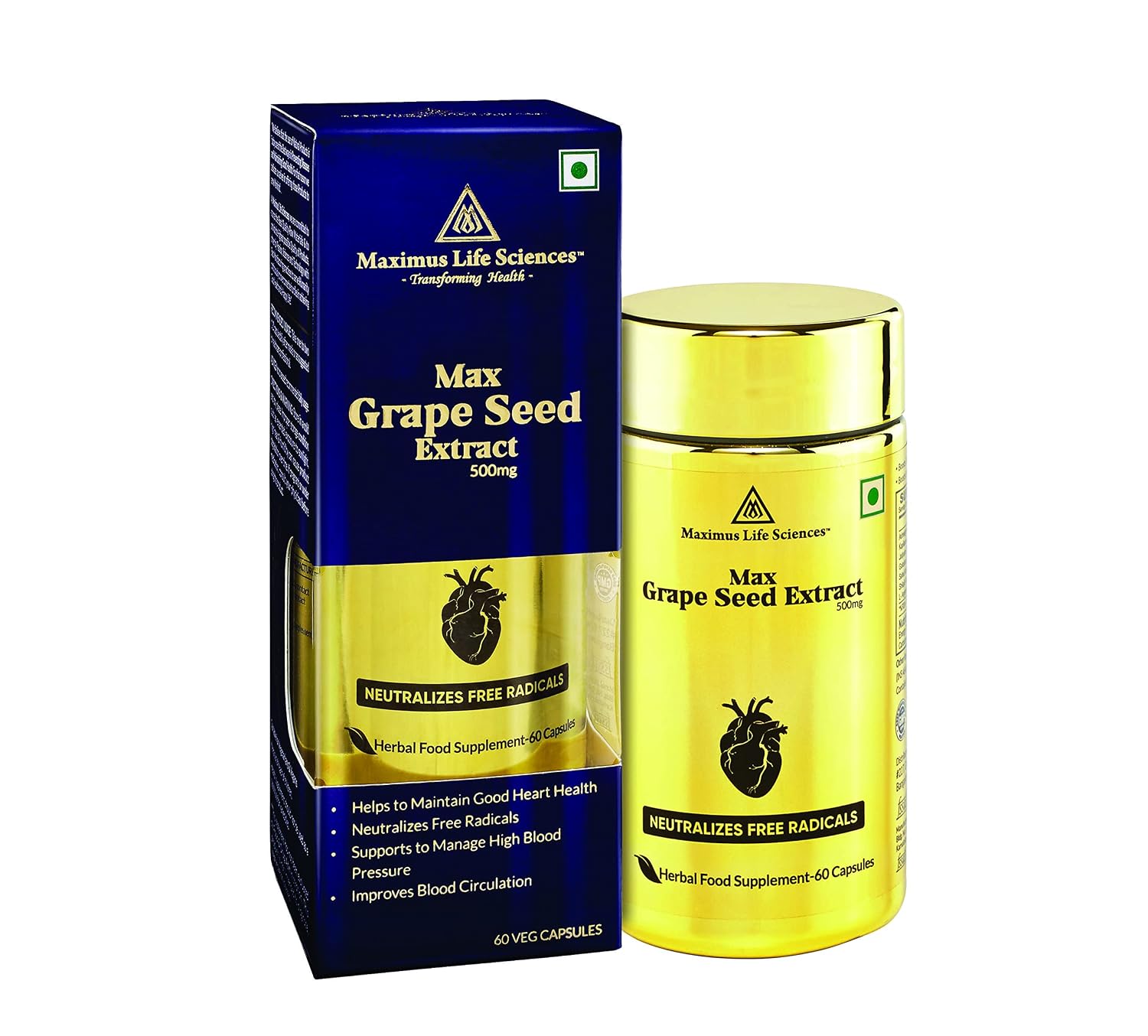 Maximus Life Sciences Max Grape Seed extract Capsule Herbal Food ...