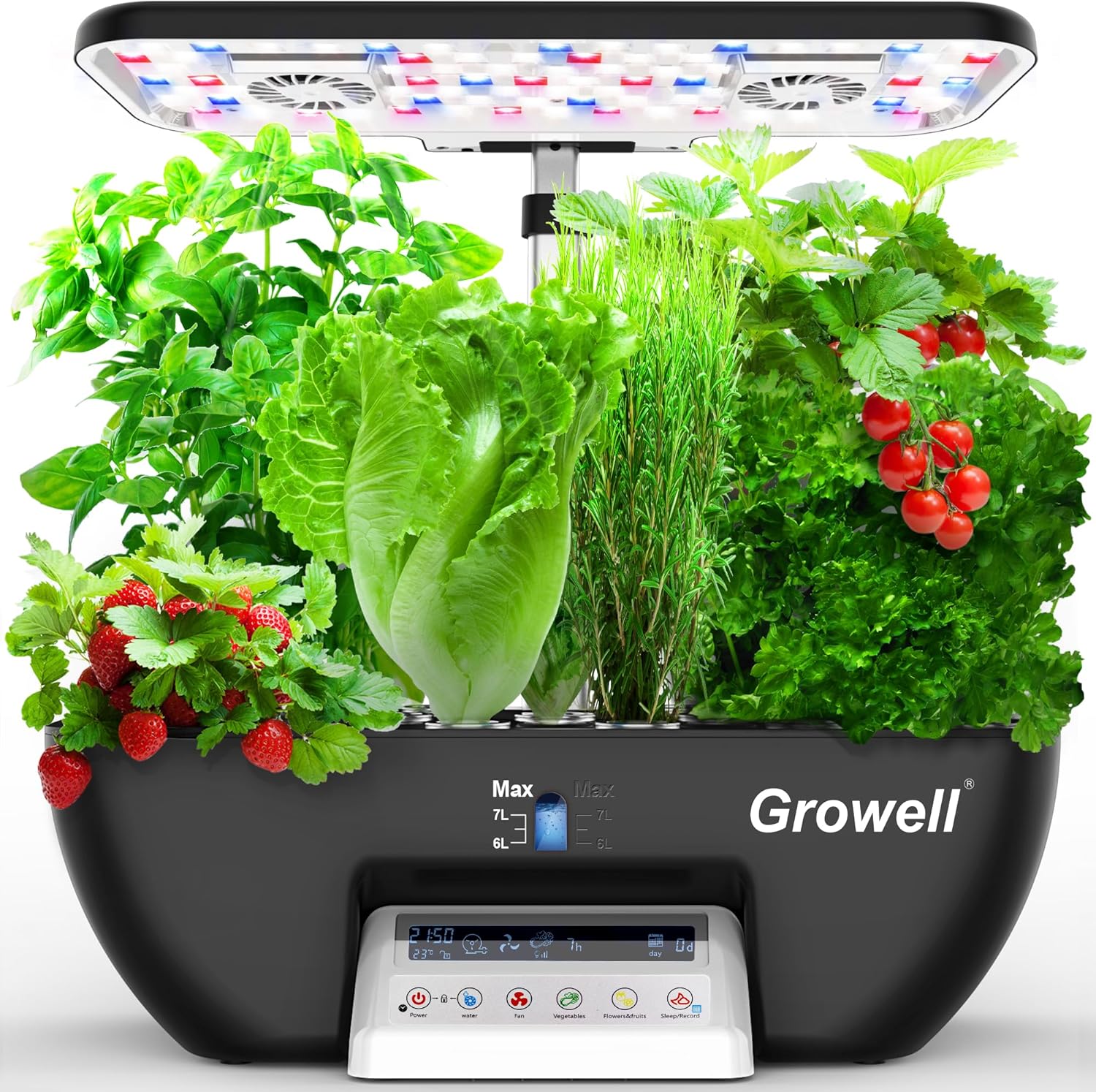 Hydroponics Growing System, Growell 17 Pods Herb Garden with 102 28W ...