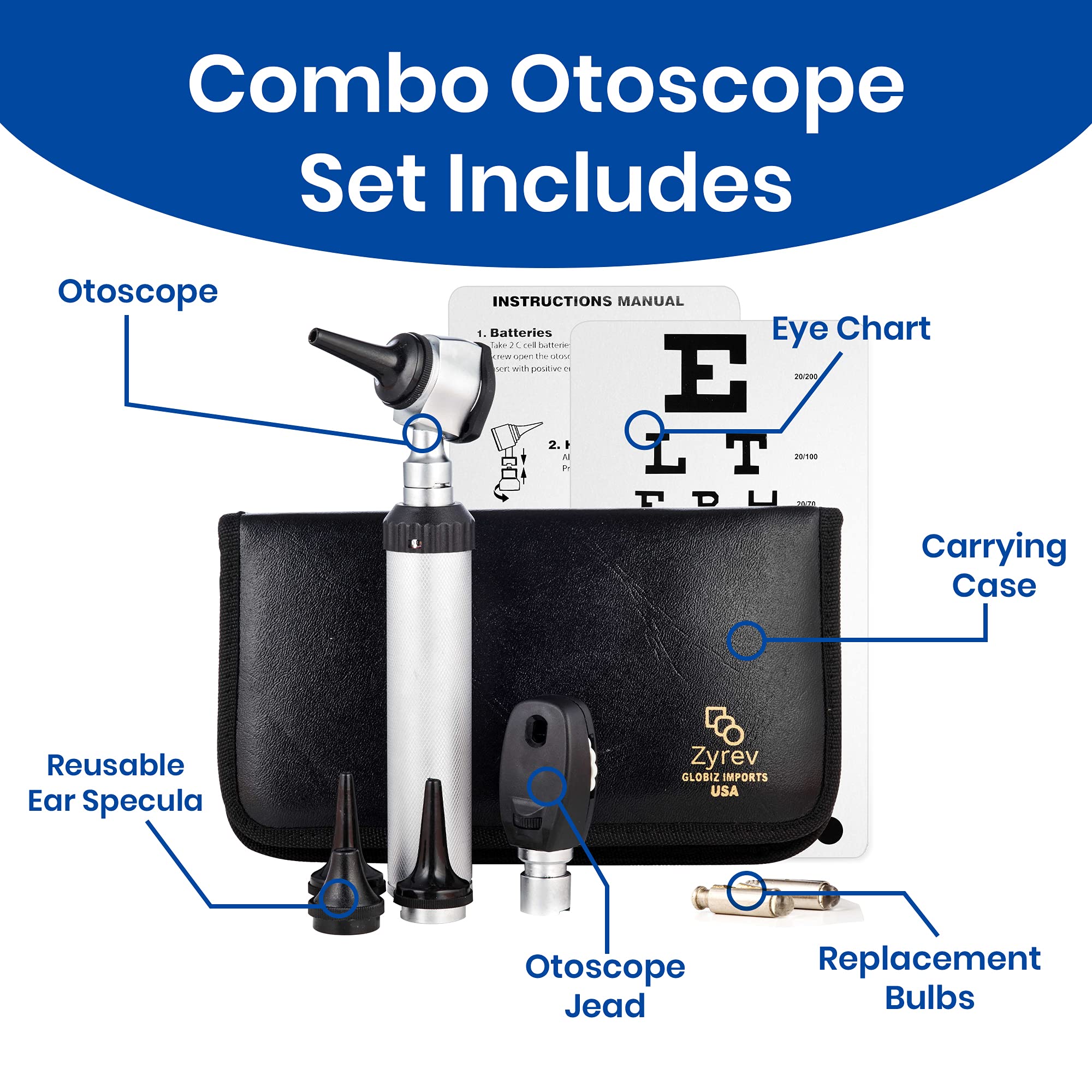 Snapklik.com : Zyrev Combo Otoscope Oph Set - Multi-Function Otoscope ...