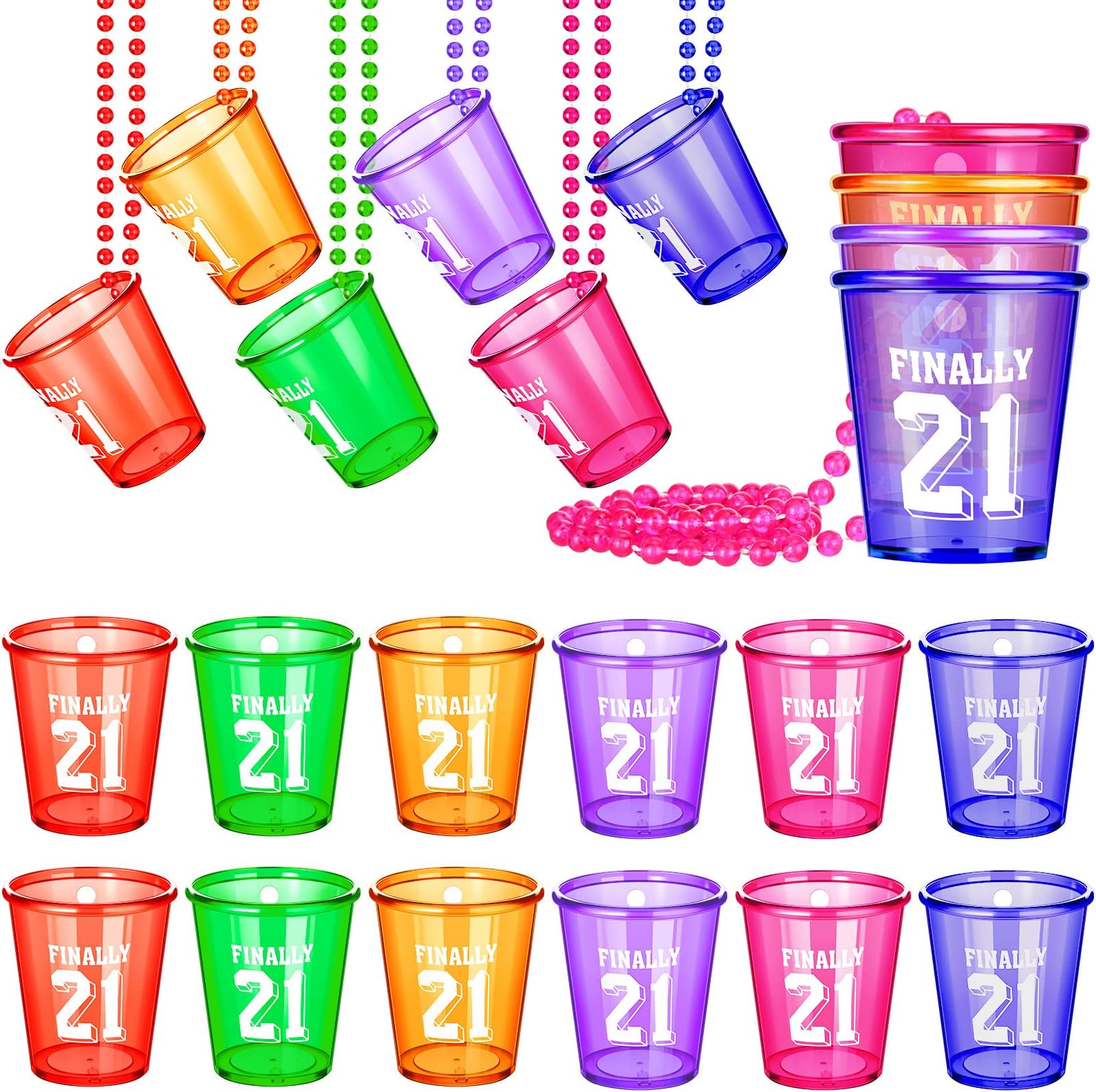Amazon.com: 30Pcs Happy 21st Birthday Water Bottle Labels, Cheers to 21 ...