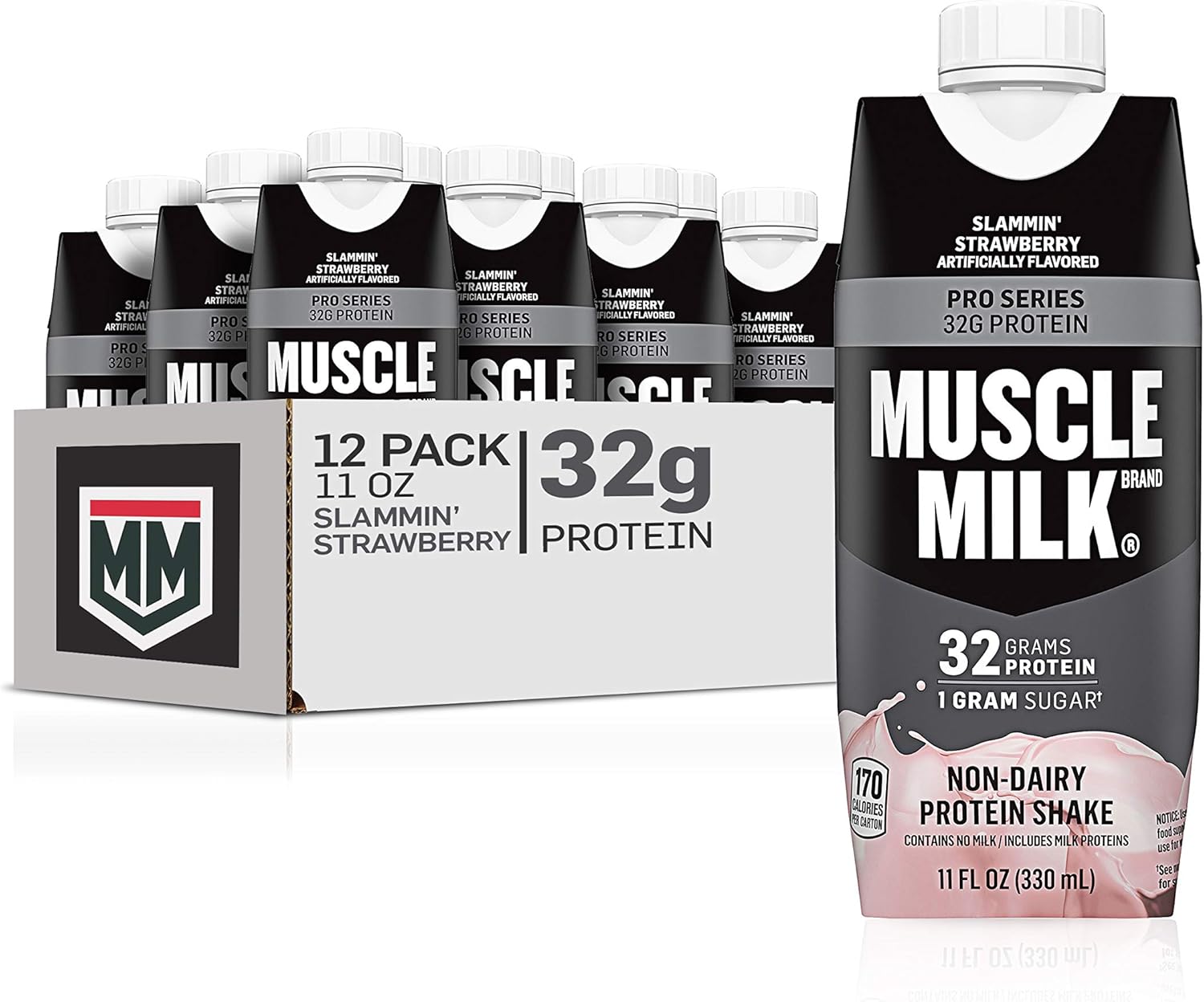 Amazon.com: Muscle Milk Pro Series Protein Shake Strawberry 32g Protein ...