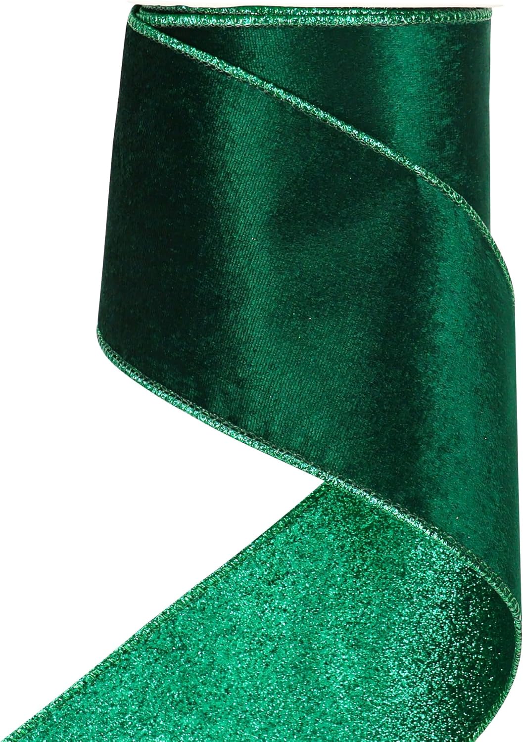 Amazon.com: HUIHUANG Velvet Wired Ribbon 4 Inch Forest Green Christmas ...