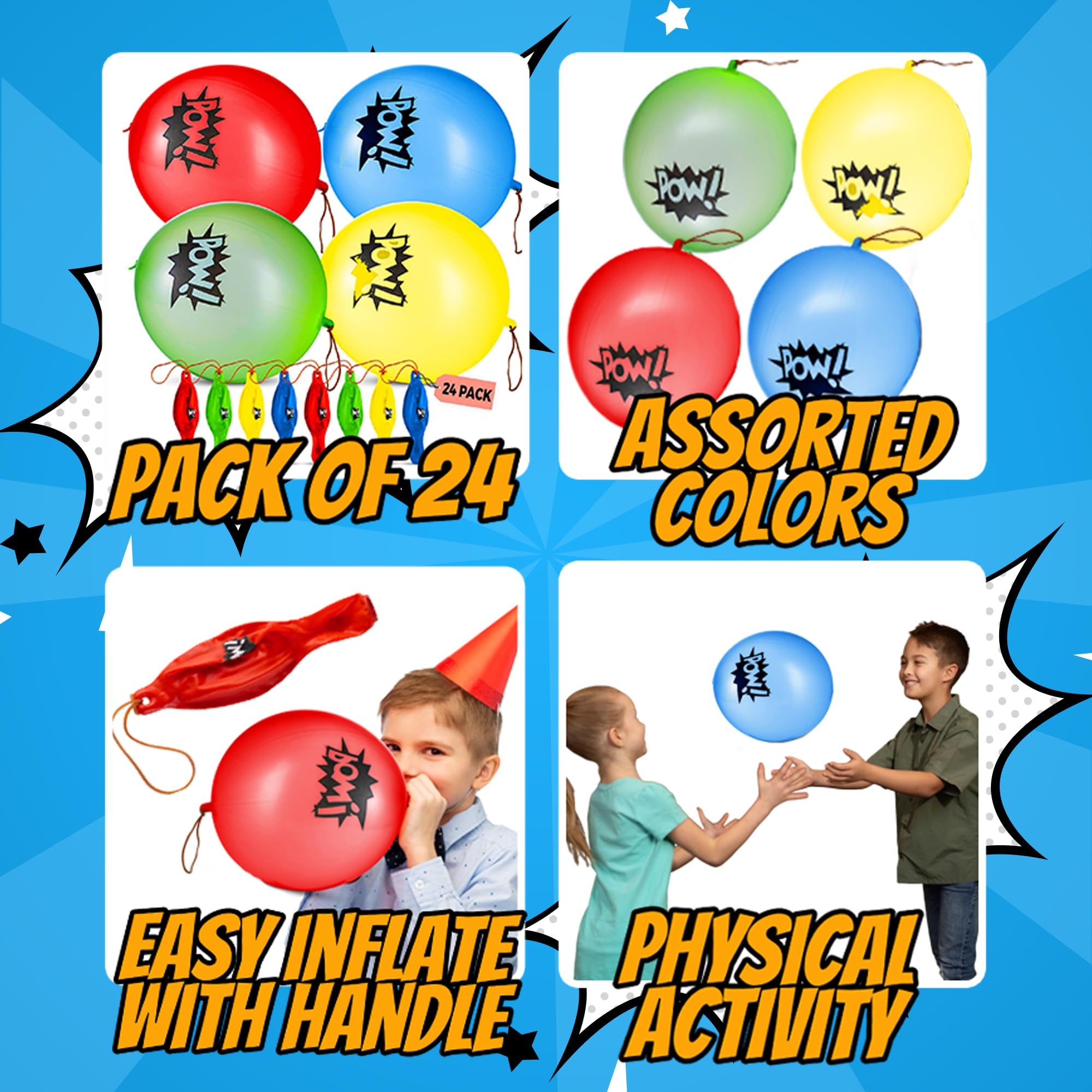 Snapklik.com : Superhero Punch Balloons - Pack Of 24 Bulk, Large ...