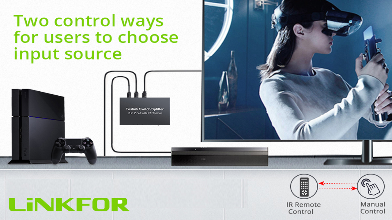 Watch LiNKFOR 3 in 2 Out Digital Optical Switch & Splitter on Amazon Live