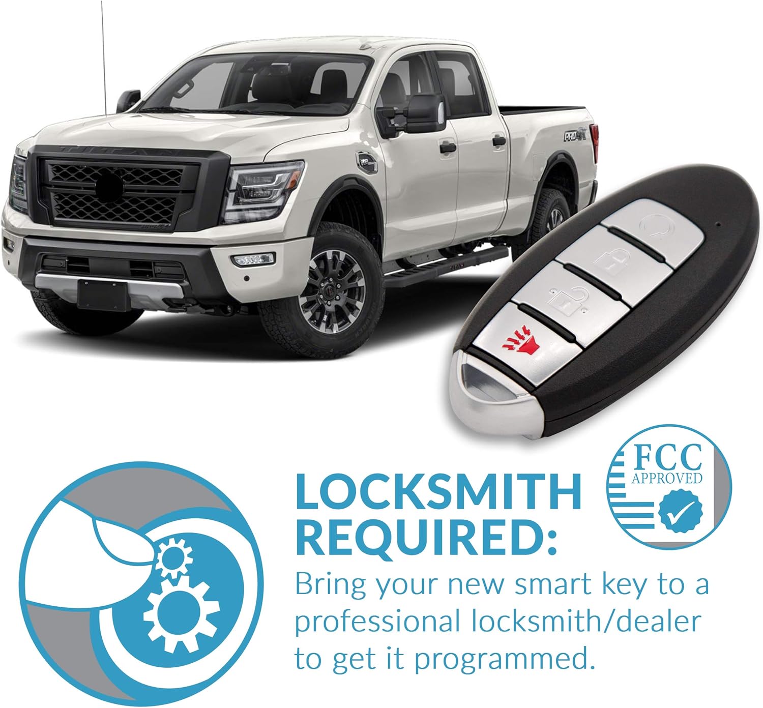 Keyless2Go Replacement for 4 Button Proximity Smart Key Nissan KR5TXN7 285E3-9UF5B - New 17.3 ...