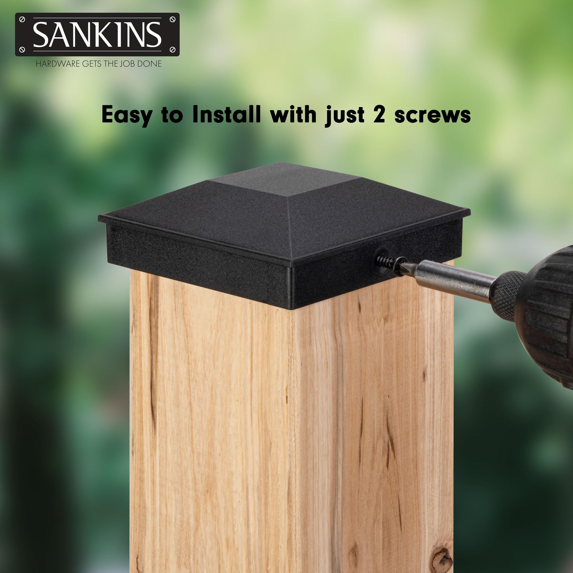 Snapklik.com : 5-1/2"x5-1/2" Wood Fence Post Caps, Outdoor Decorative ...