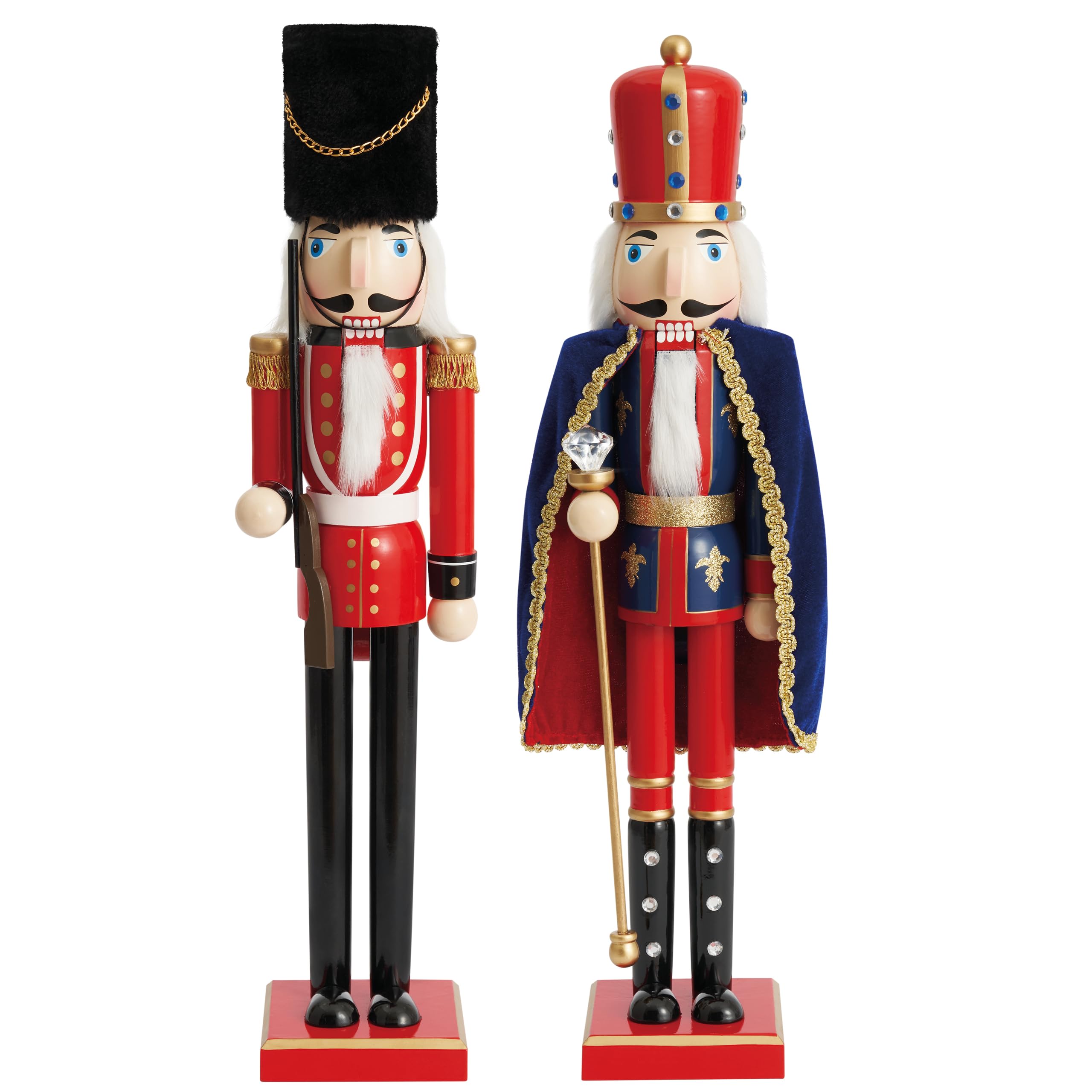 Amazon.com: THE TWIDDLERS 2 Pack 20 Inch Wooden Nutcracker Christmas ...