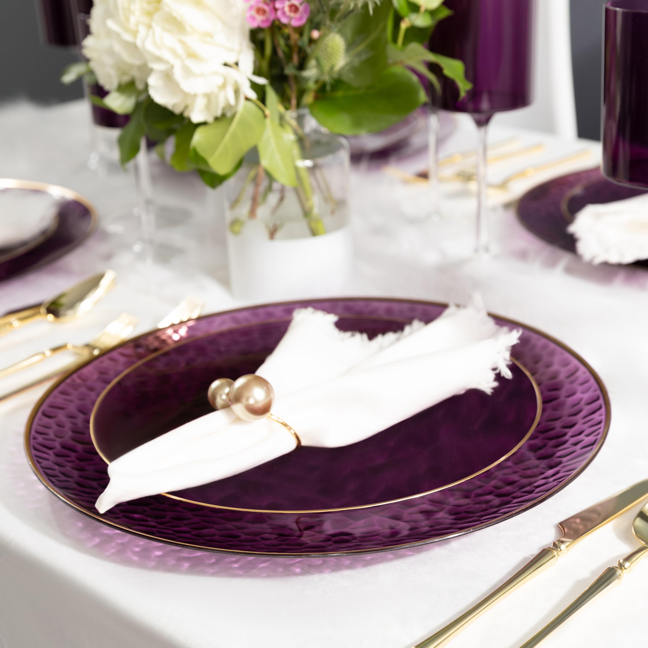 Snapklik.com : PLASTICPRO 30 Pack Hammered Plastic Plates Heavyweight ...