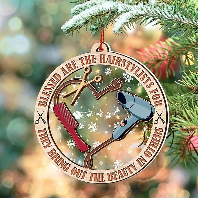 Amazon.com: Hairdresser Christmas Ornament - Hairdresser Ornaments for ...