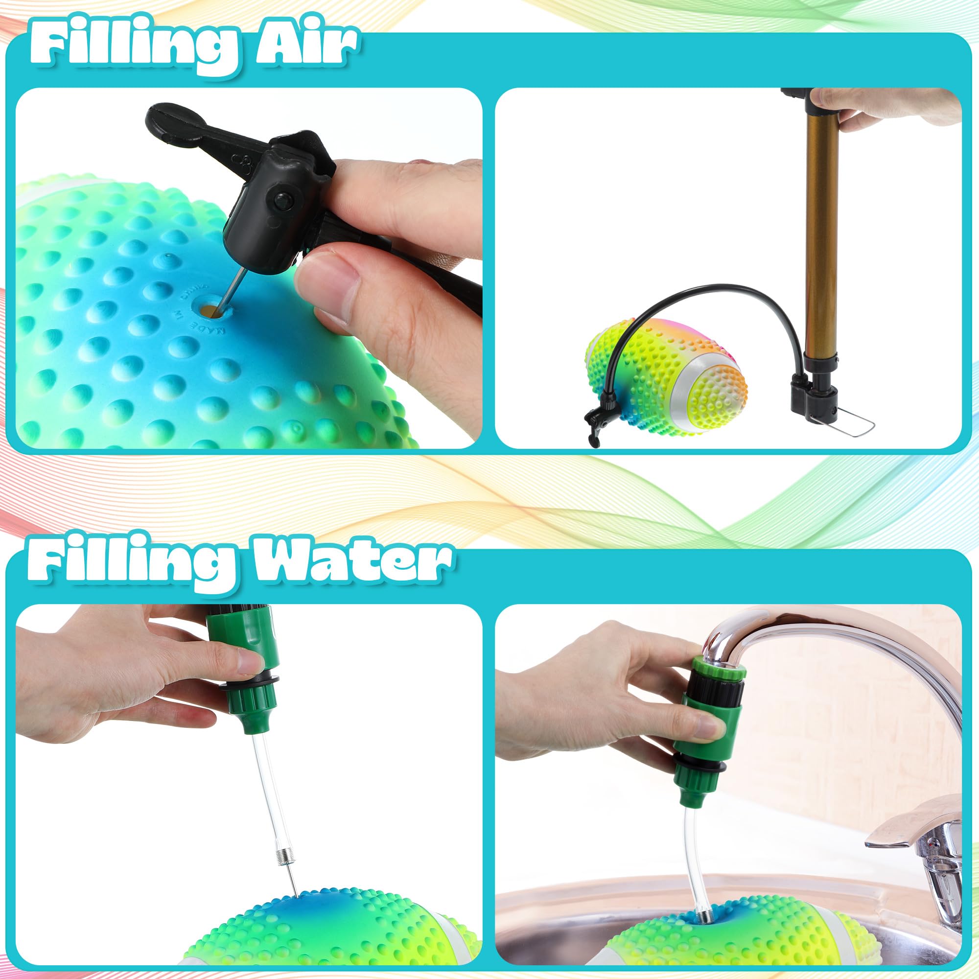 Snapklik.com : Swimming Pool Football, 9.6 Inch PVC Rainbow Colorful ...