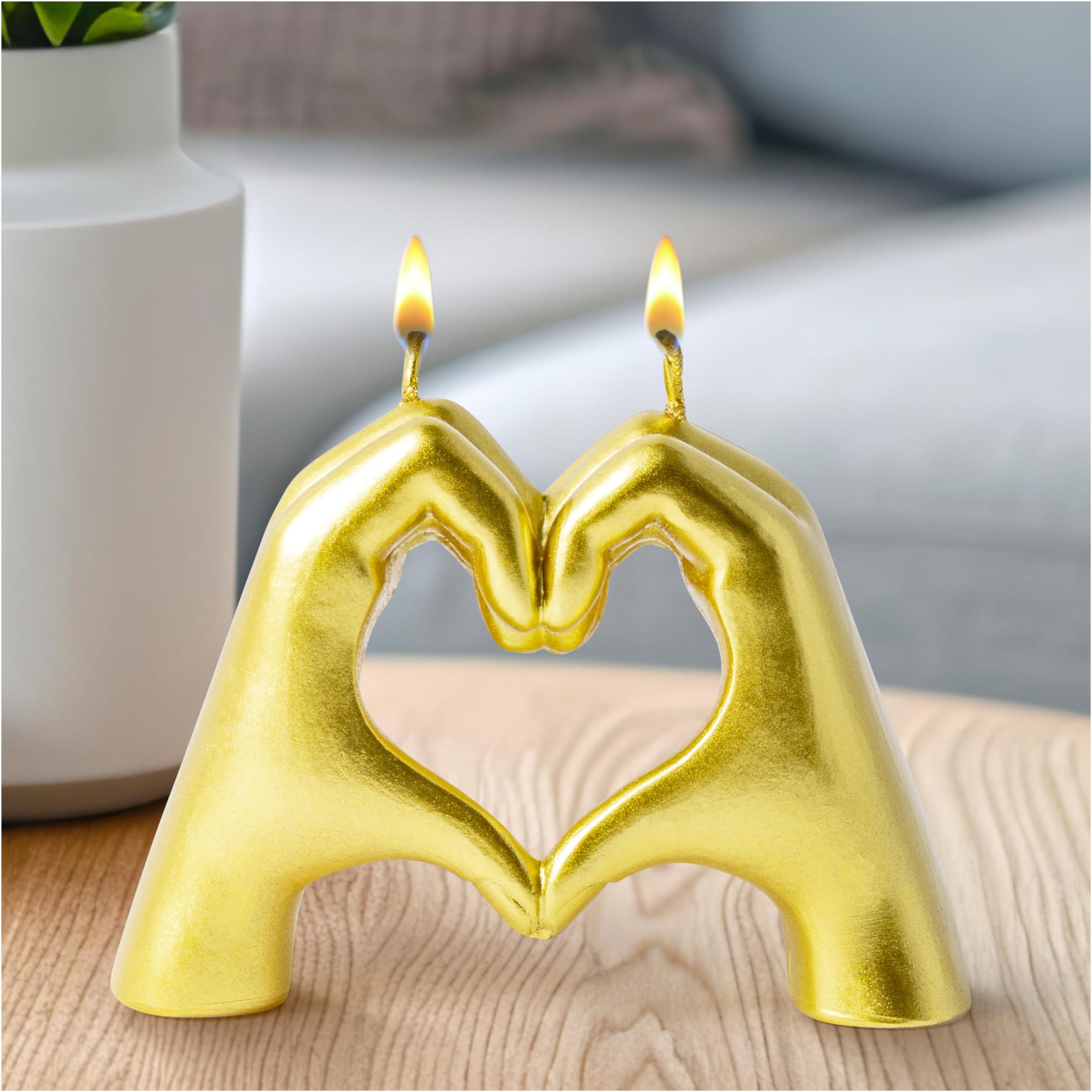 Amazon.com: Pink Heart Shaped Candles - Vanilla Scented, Preppy ...