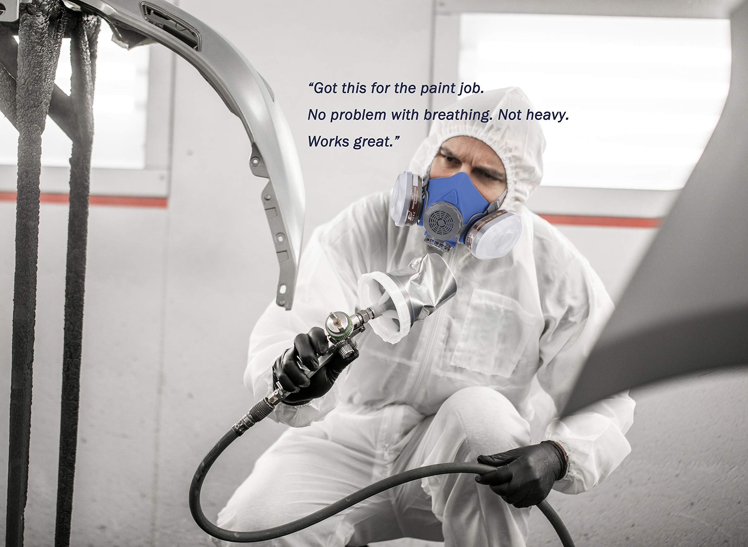 SYINE Half Face Reusable Respirator Spray Paint Gas Mask Respiratory ...