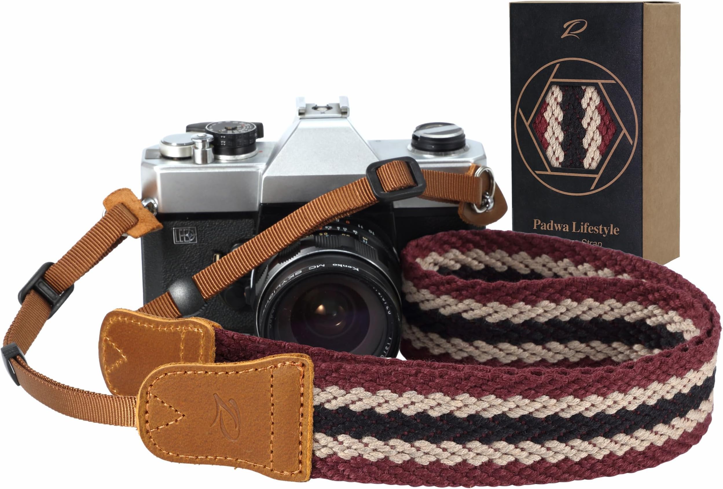 Amazon.com: Padwa Lifestyle Stripes Camera Strap - 1.5" Soft Cotton ...