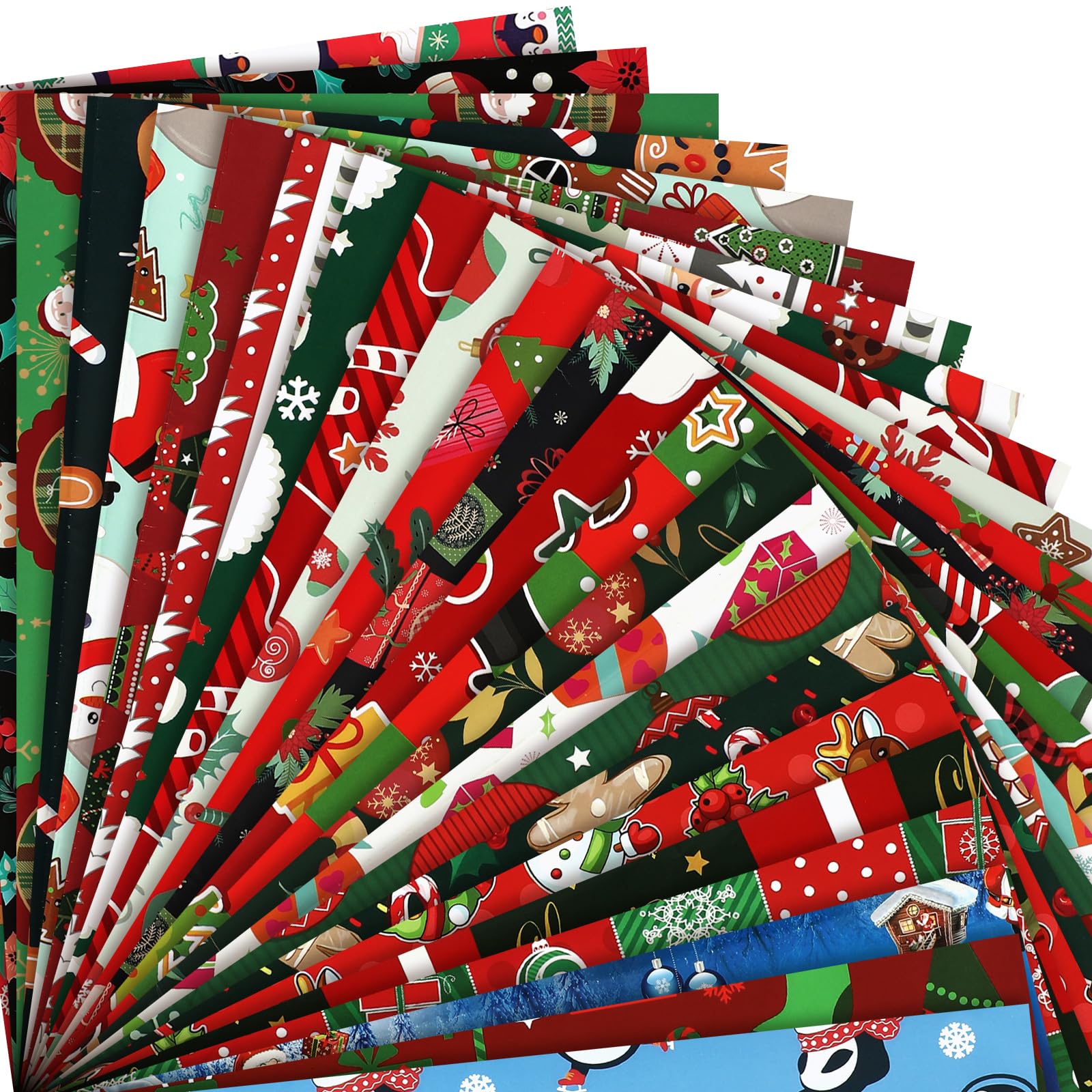 Amazon.com: Cholemy 72 Sheets Christmas Gift Wrapping Papers 20" x 29 ...