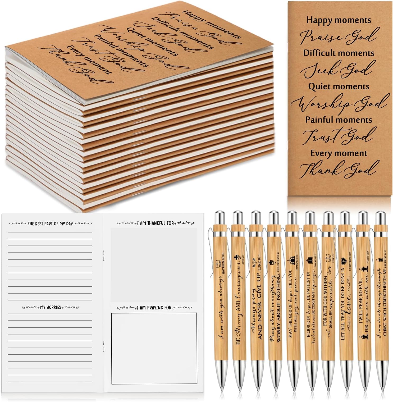 Amazon.com : Tarevaniwa 20 PCS Christian Gifts Prayer Journal Set, 10 ...