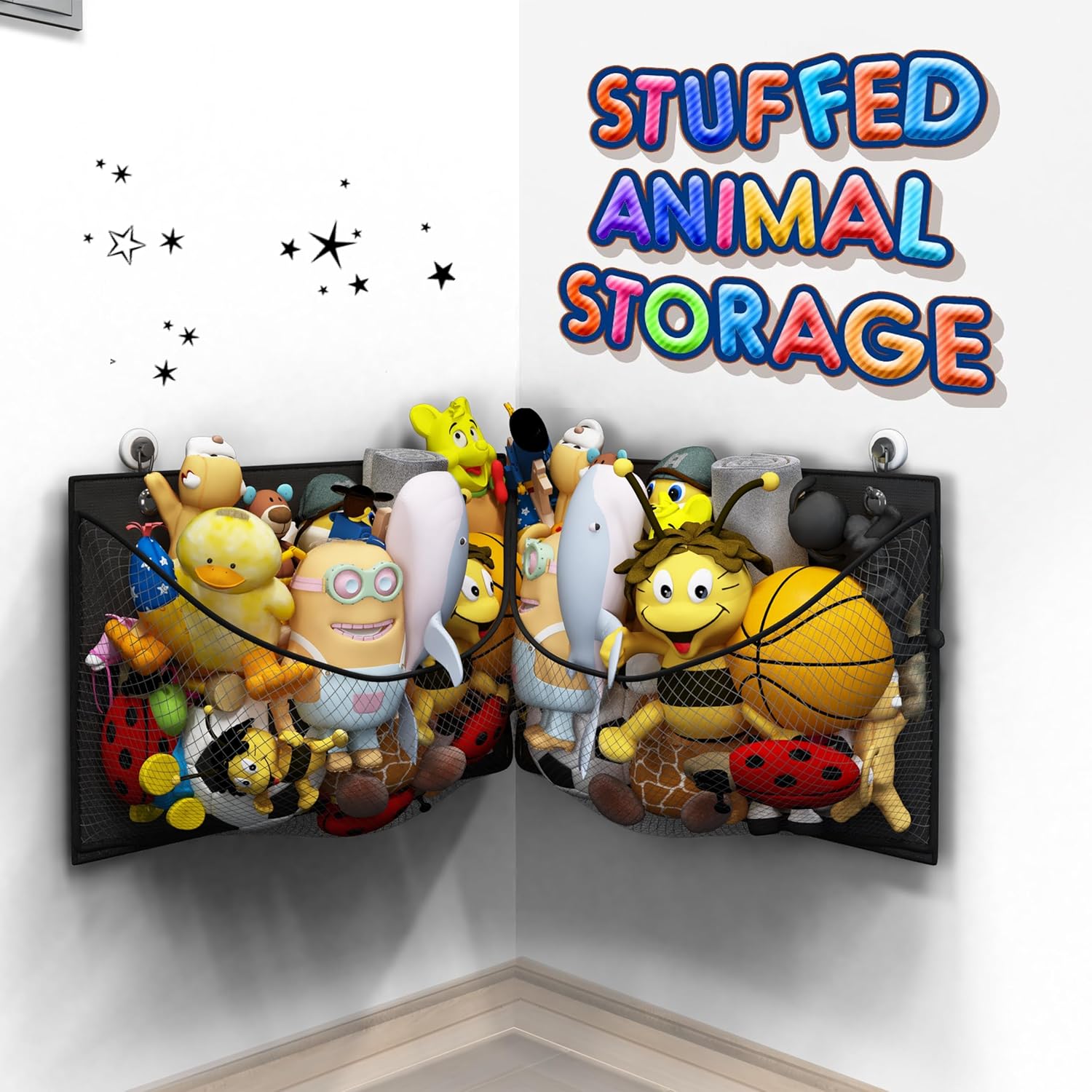 Amazon.com: Stuffed Animal Hammock Corner, Stuffy Storage, Stuffed ...