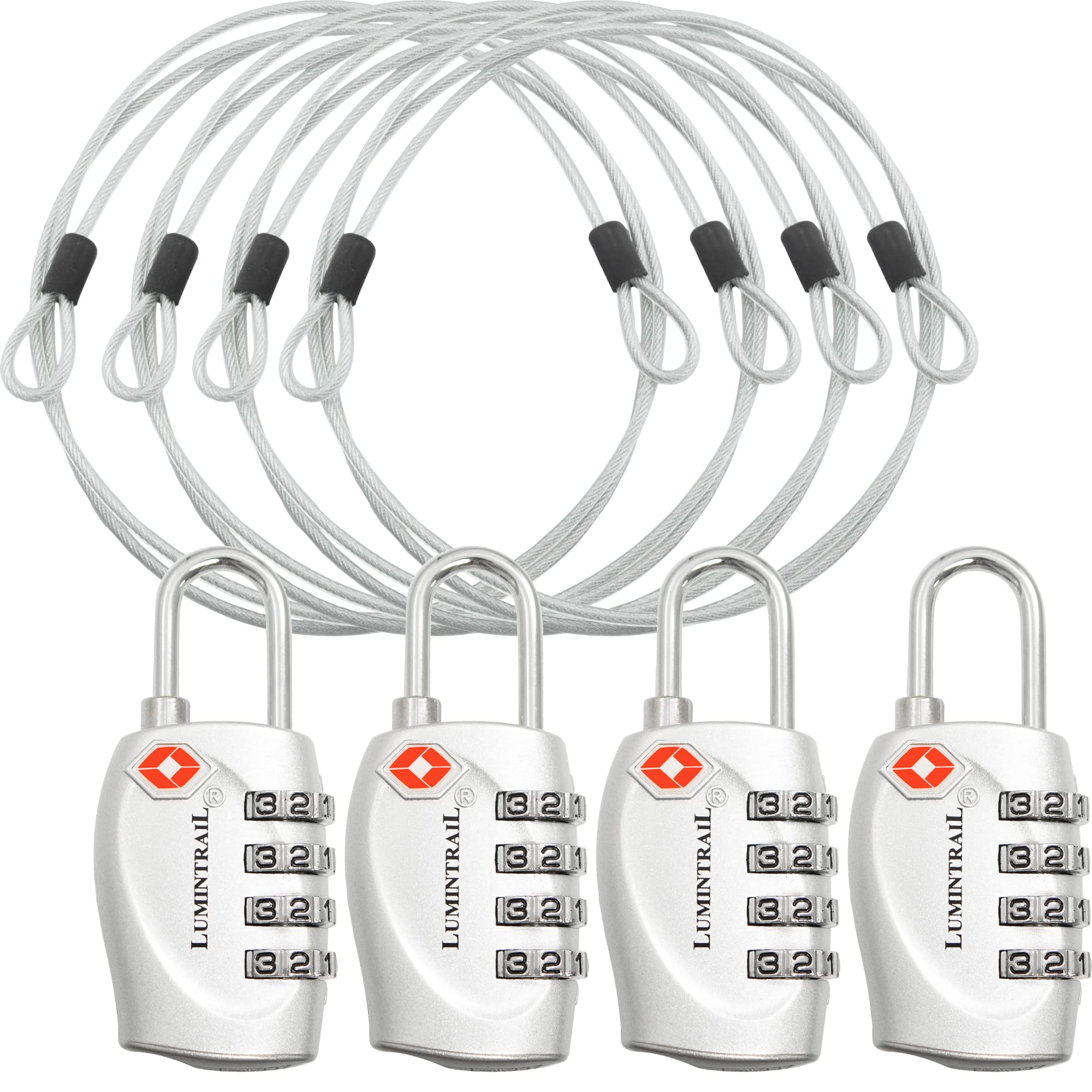 Amazon.com: Lumintrail TSA Approved Locks, 4 Digit Combination Luggage ...