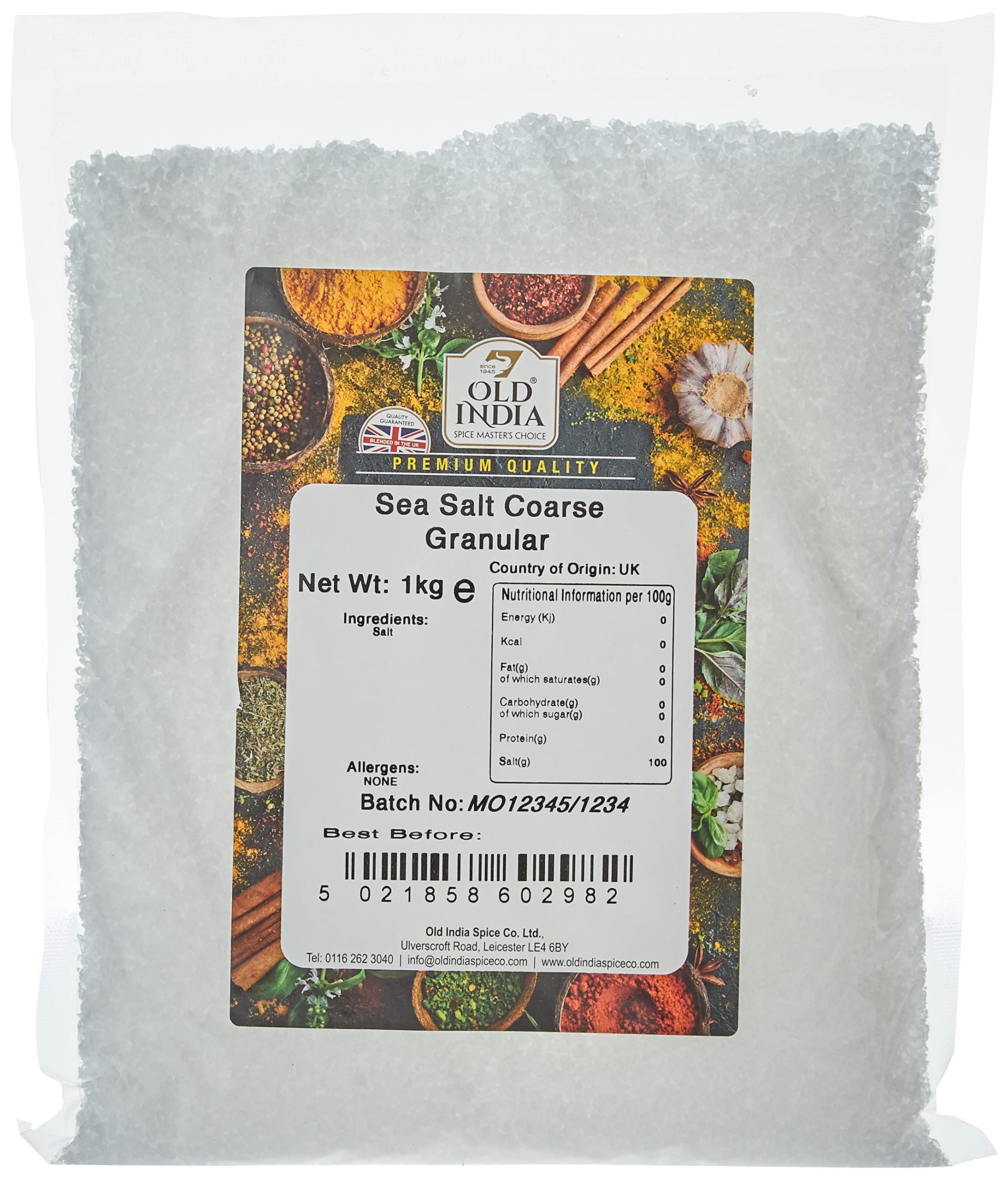 Old India Sea Salt Coarse Granular 1kg : Amazon.co.uk: Grocery