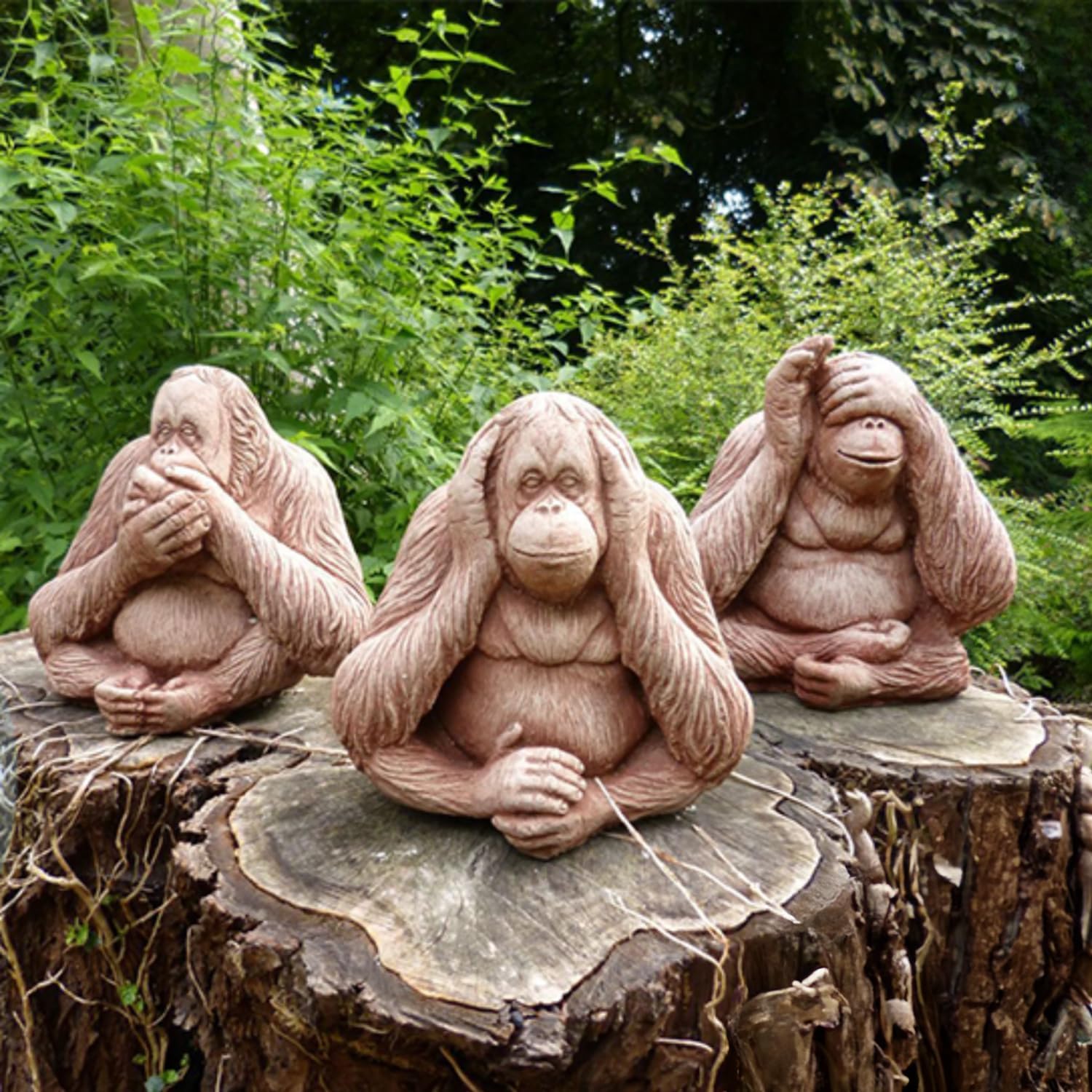 CDXHOME 3 Wise Monkeys Statue Set - Hear No Evil,See No Evil,Speak No ...