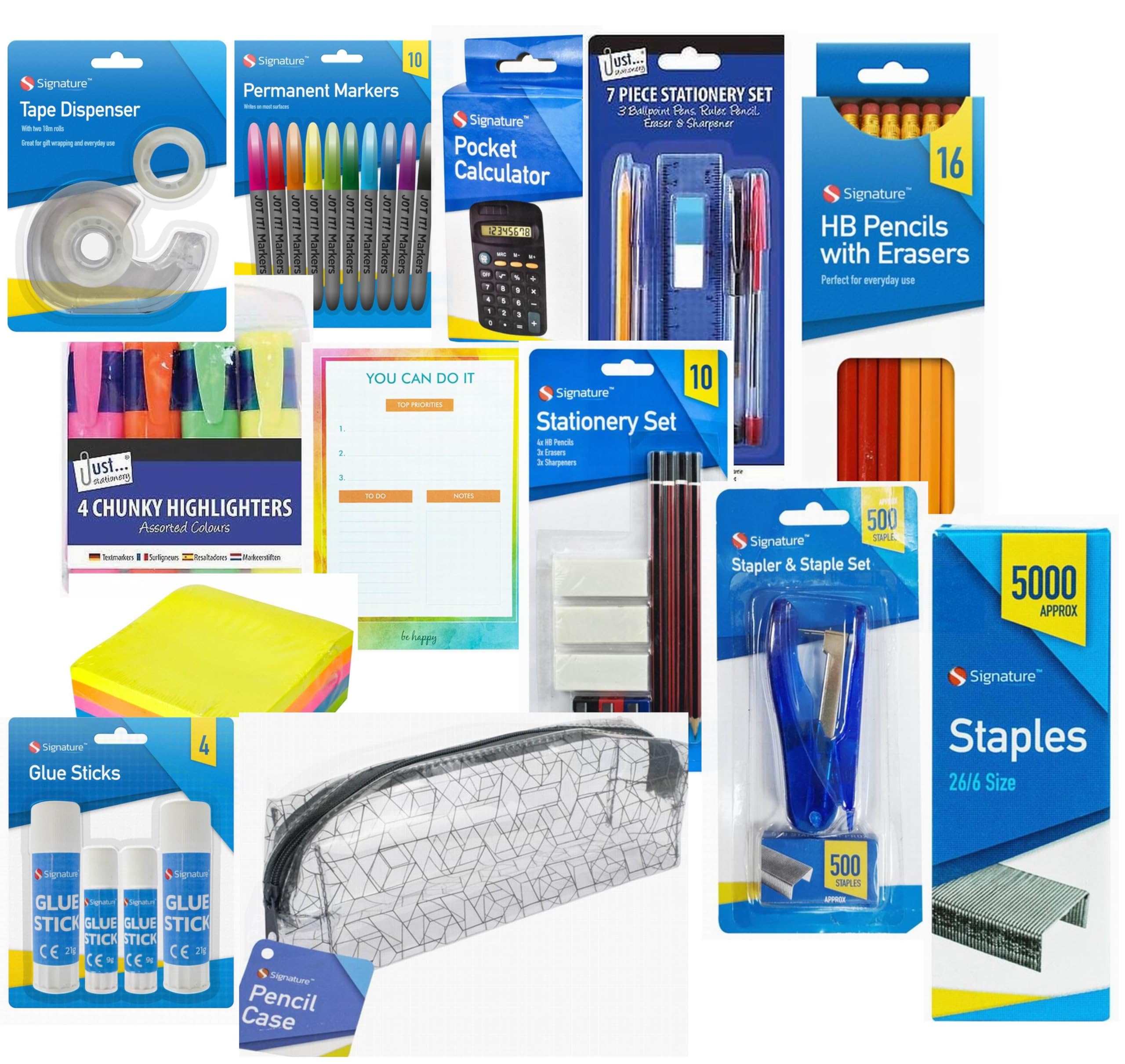 Shumaxx 82 Pcs Stationery Set school Marker Pens Pencil case Calculator ...