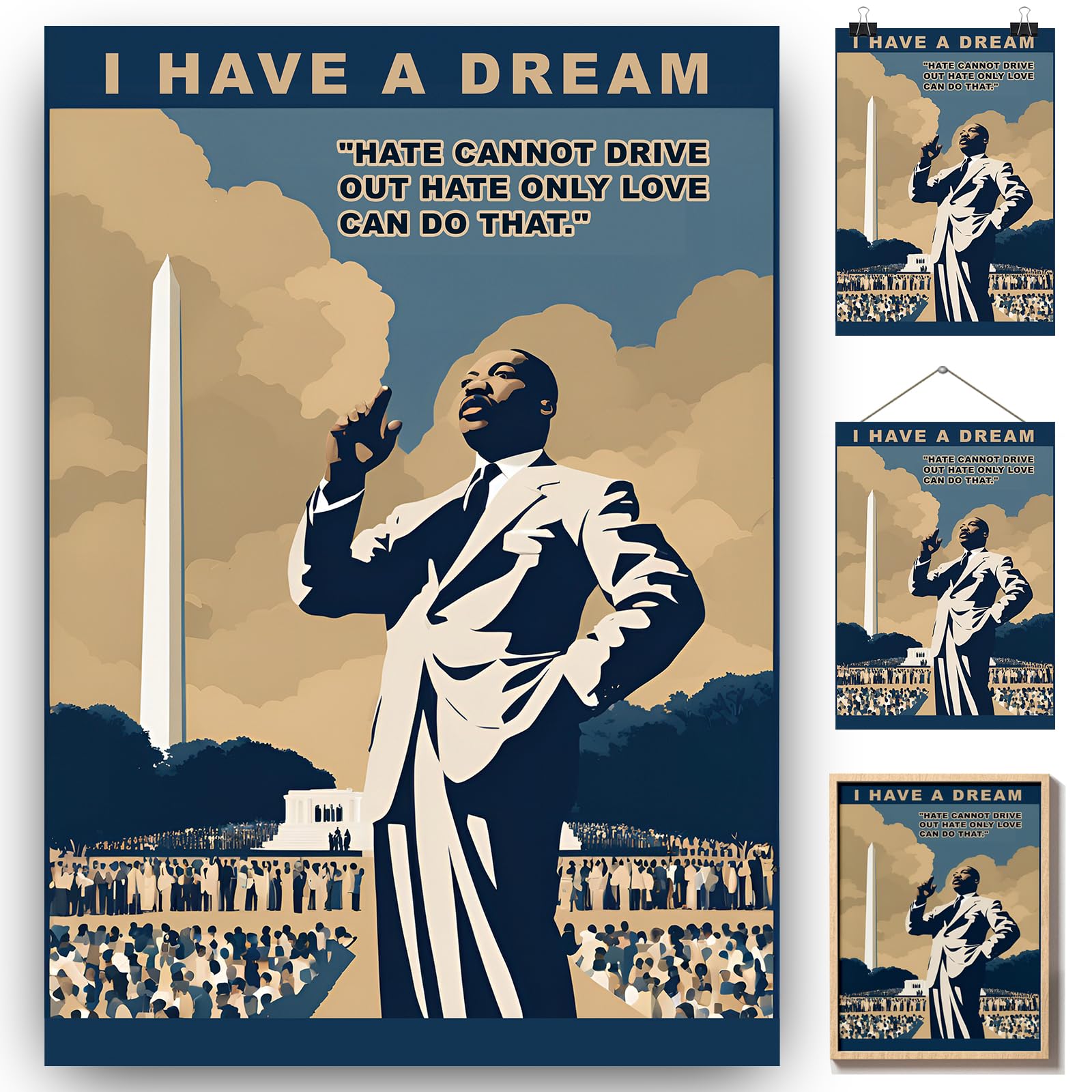 Amazon.com: Annana Martin Luther King Poster, MLK Motivational Quote ...