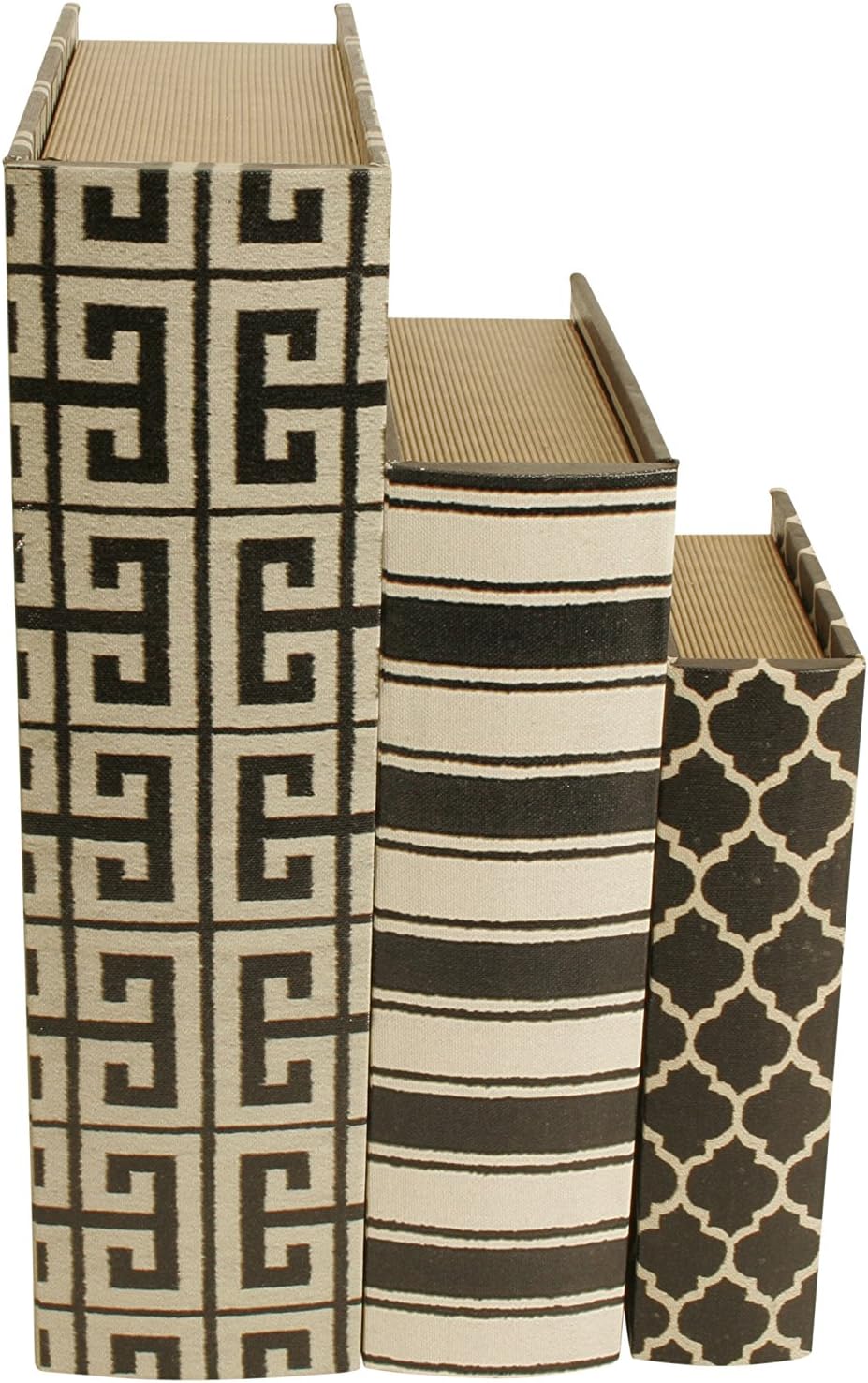 Amazon.com: Wald Imports Multi Paperboard Decorative Book Storage Boxes ...